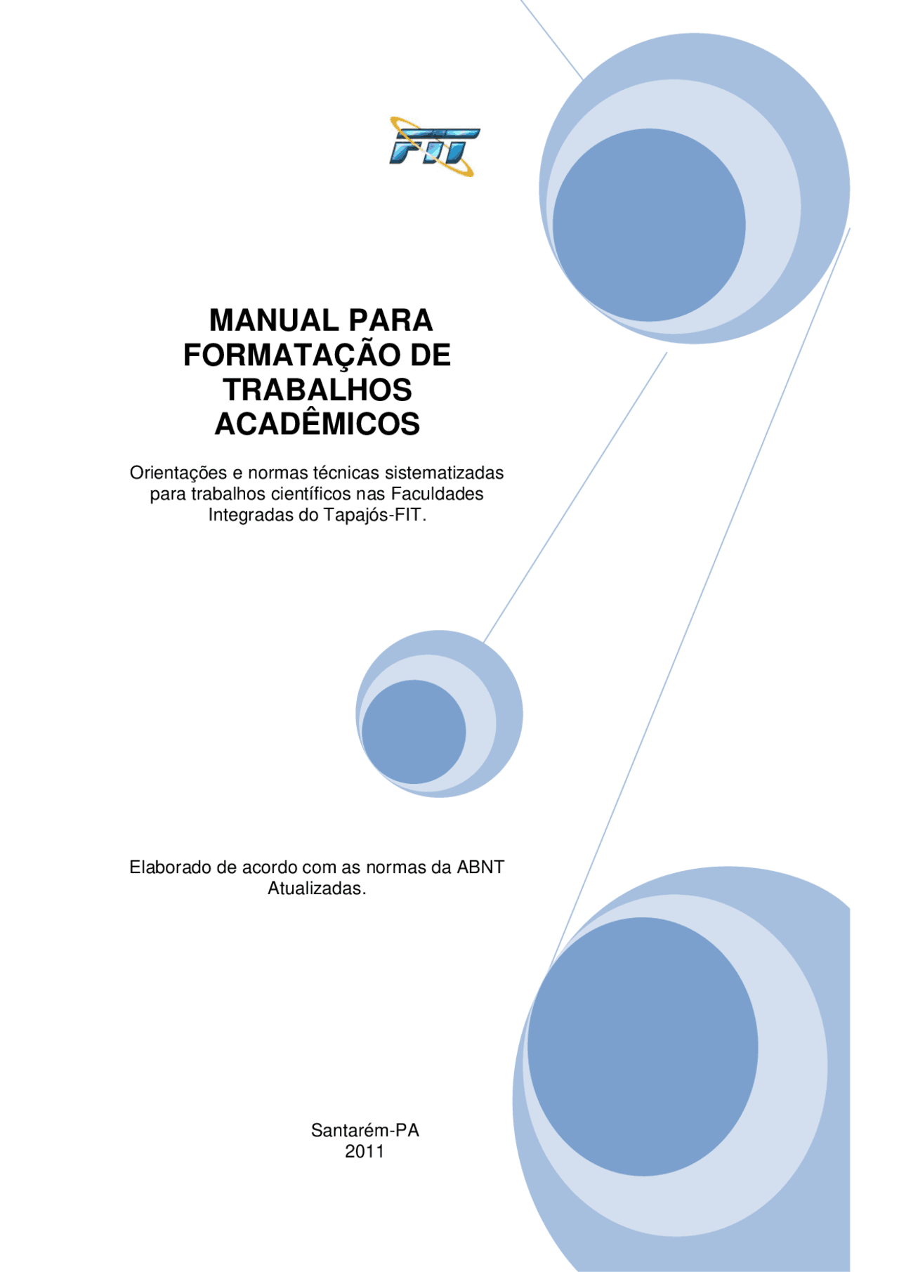 Por Fit Manual Para Formatação De Trabalhos Acadêmicos ApresentaÇÃo