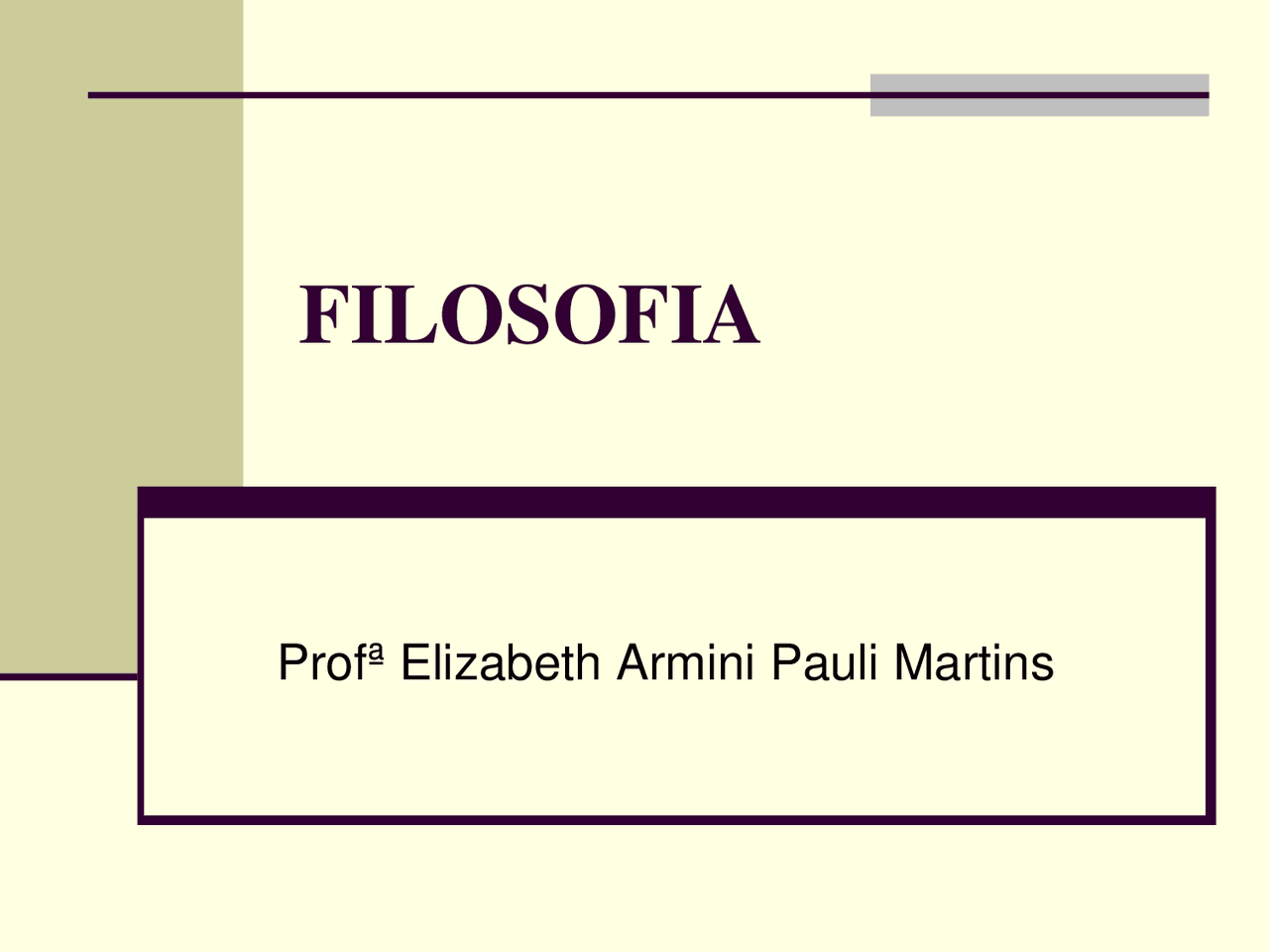 Filosofia - Aula sobre filosofia - Docsity