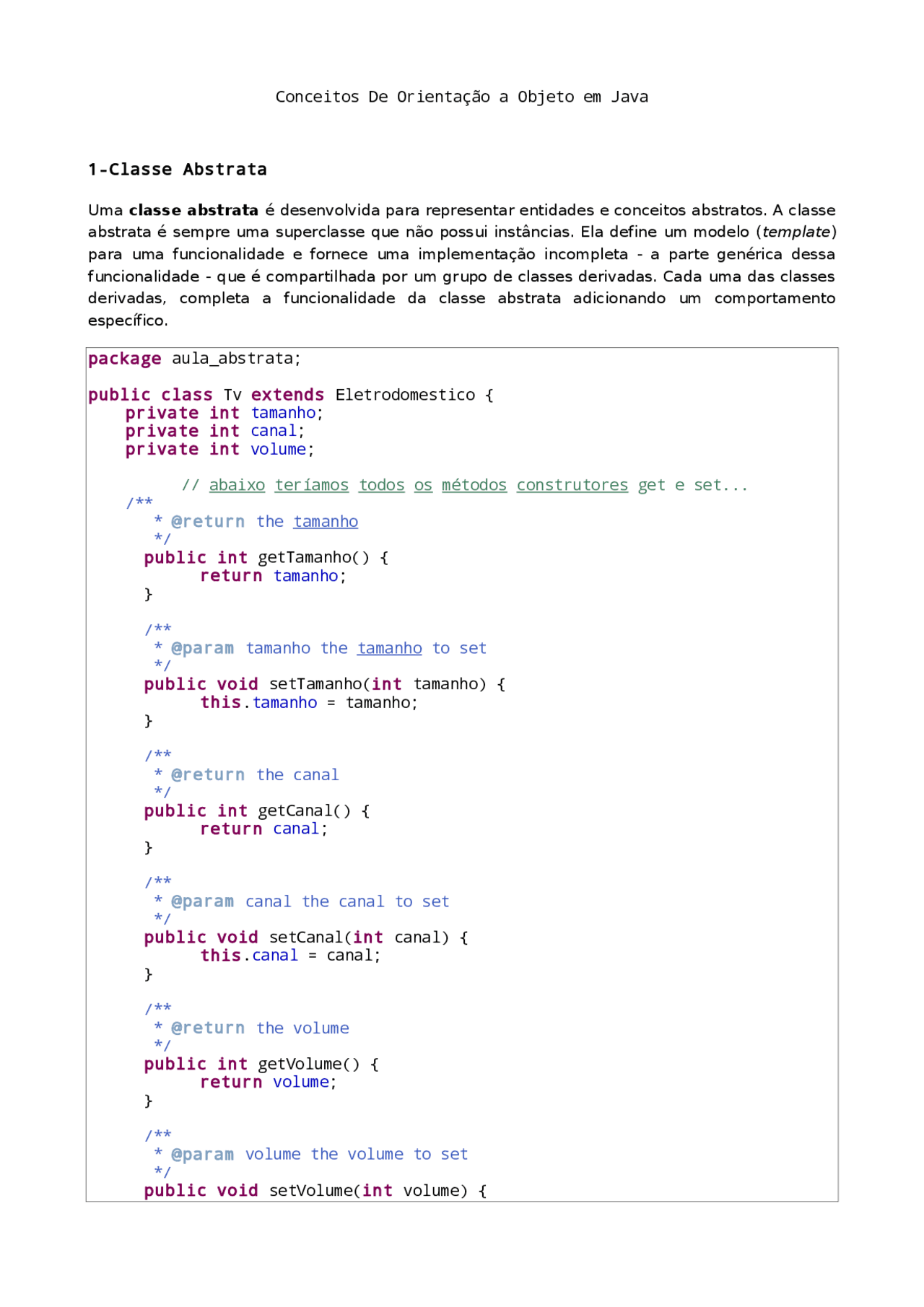 Conceitos De Orientação a Objeto em Java - Conceito à Orientação a ...