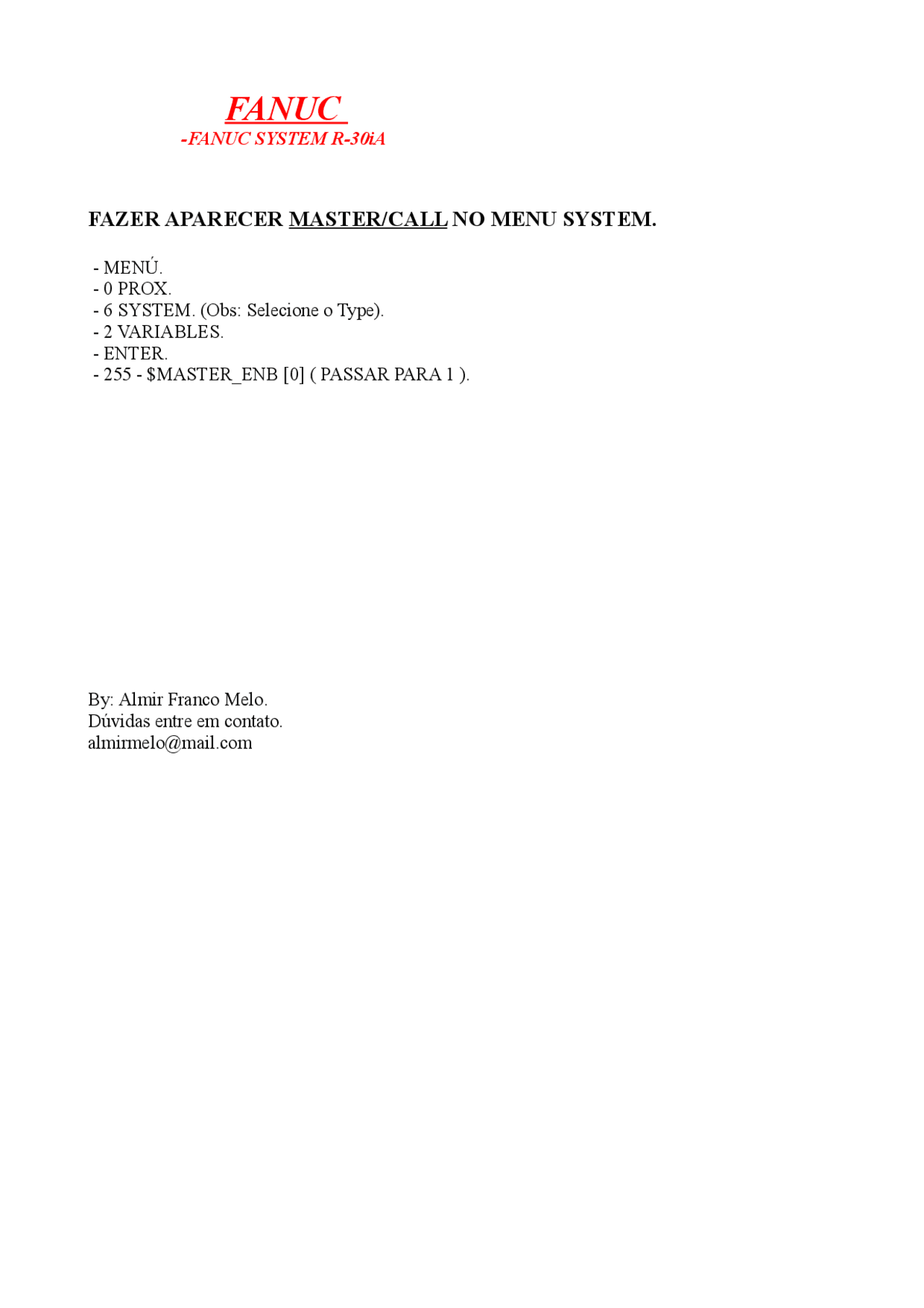 Fazer aparecer mastercal no menu system - Fazendo aparecer mastercal no ...