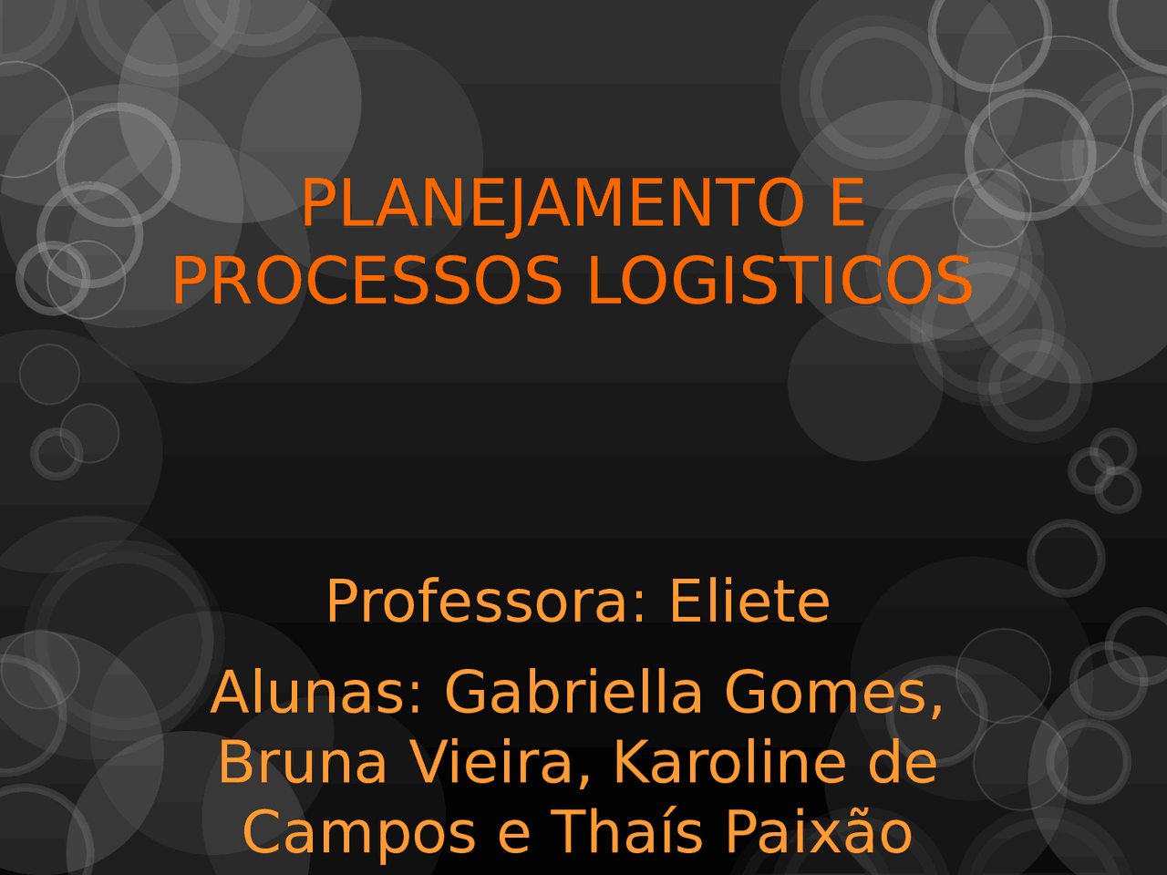 Planejamento E Processos Logisticos Planejamento E Processo Logístico