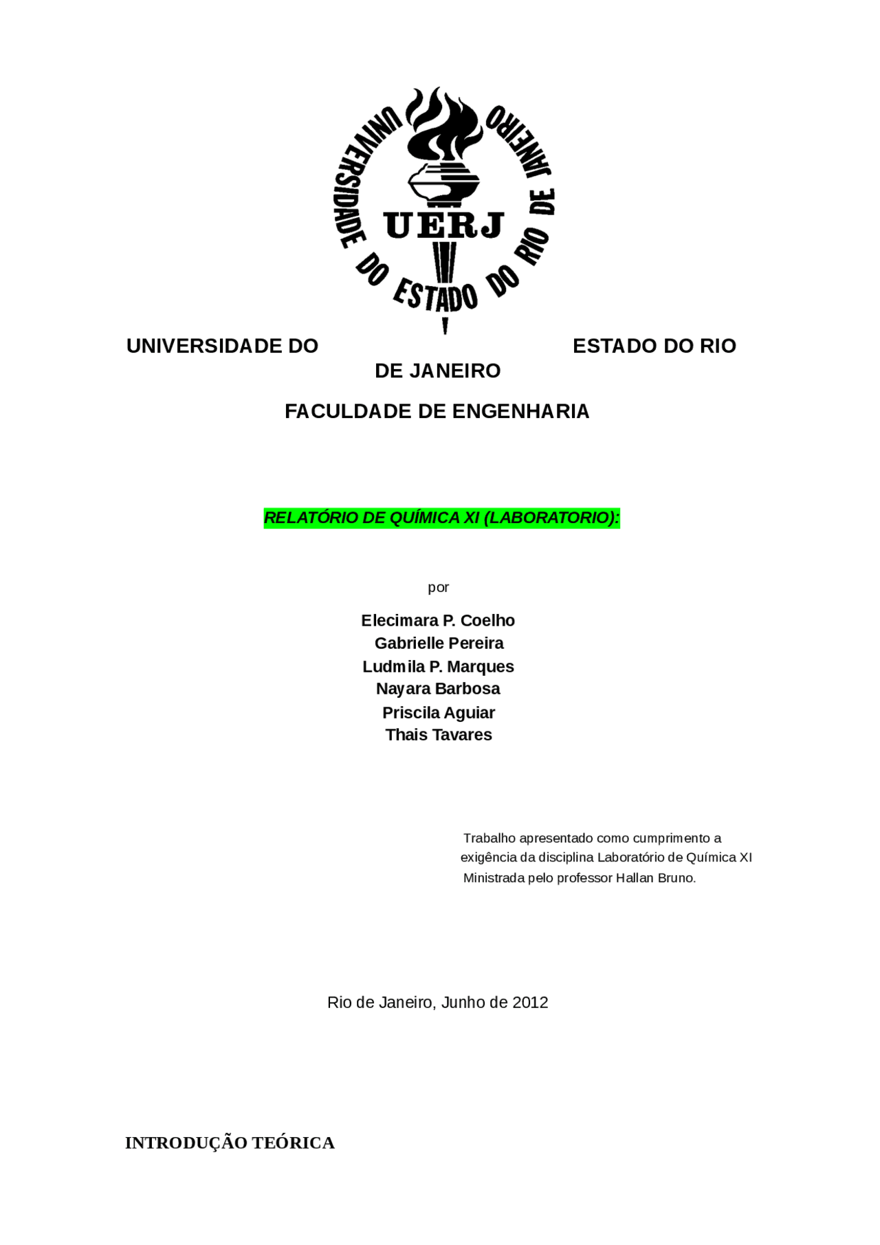 Relatorio 10 Viscosidade Quimica Xi Docsity