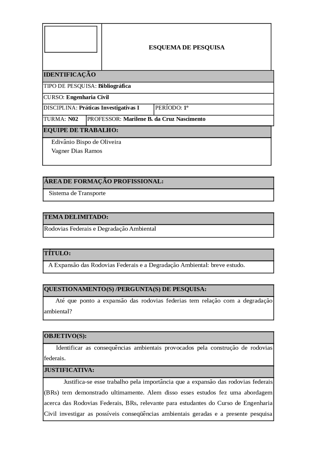 Projeto de praticas 1 - Projeto de praticas 1 - Docsity