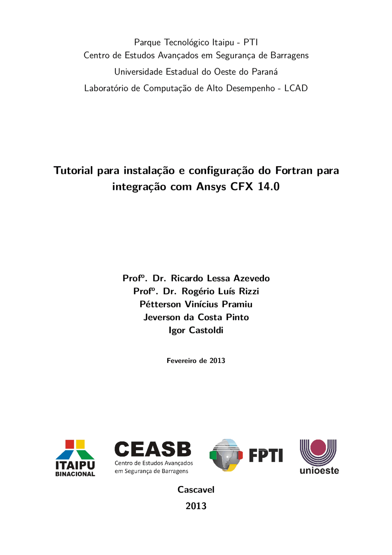 Tutorial cfx fortran - Tutorial para utilização de codigos em Fortran ...