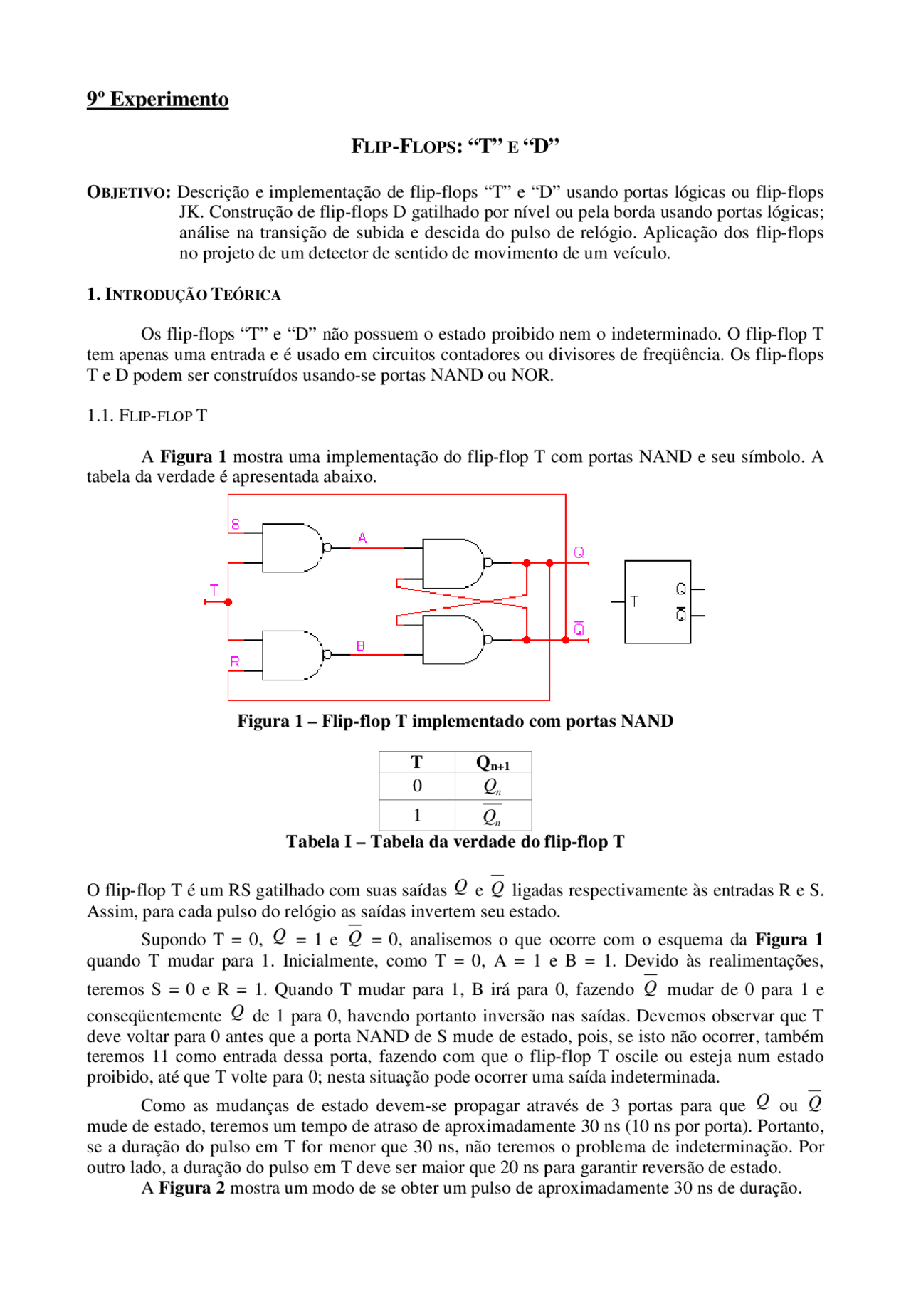 Roteiro Do 9º Experimento De Circuitos Digitais Roteiro Do 9º
