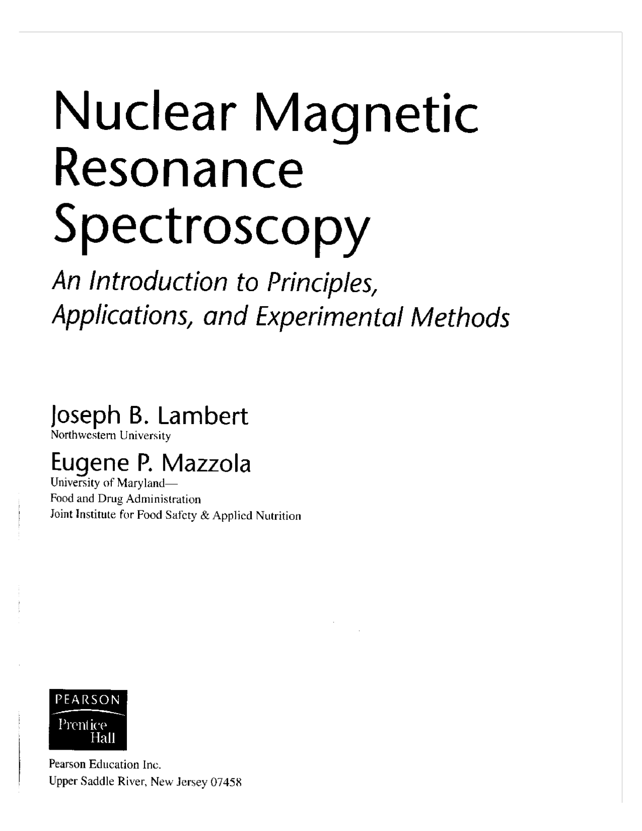 (Chemistry) NMR Spectroscopy - Chemistry NMR - Docsity