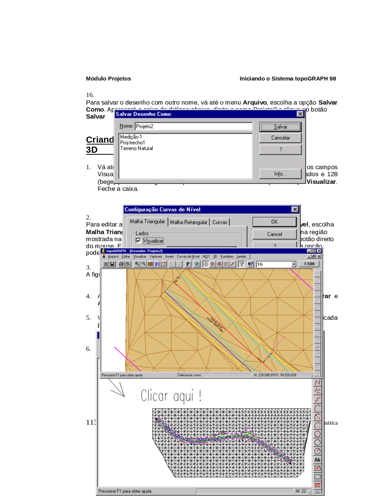 TUTORIAL COMPLETO TOPOGRAPH98SE - tutorial - proj51-60a - MANUAIS DO ...