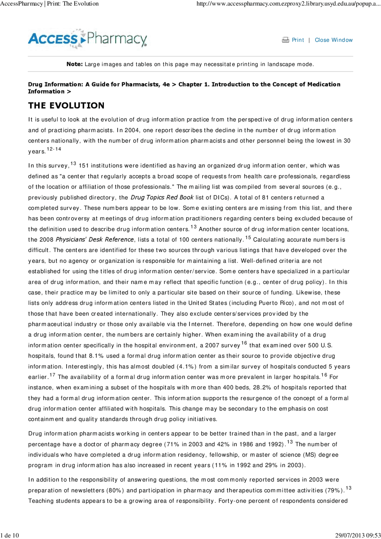 Introduction to the Concept of Medication Information The Evolution ...