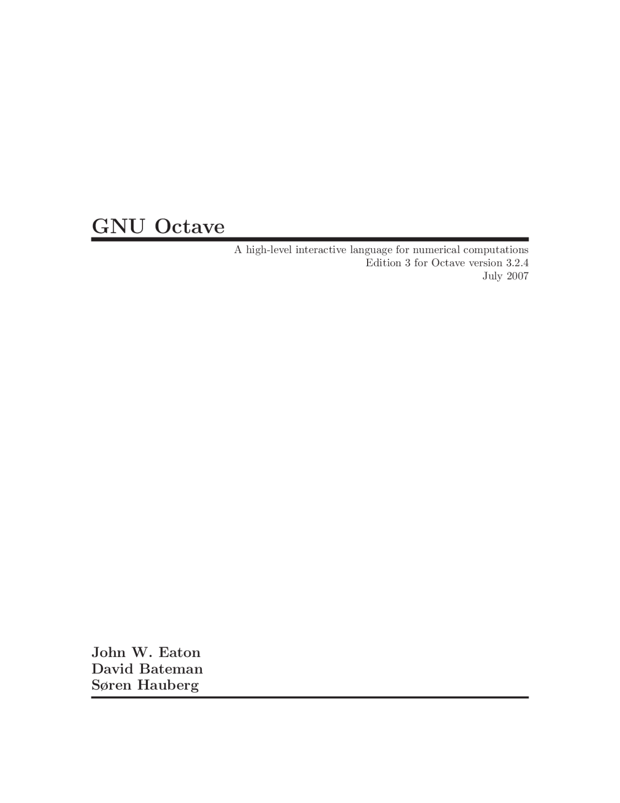 Octave Manual Do Gnu Octave 324 Docsity