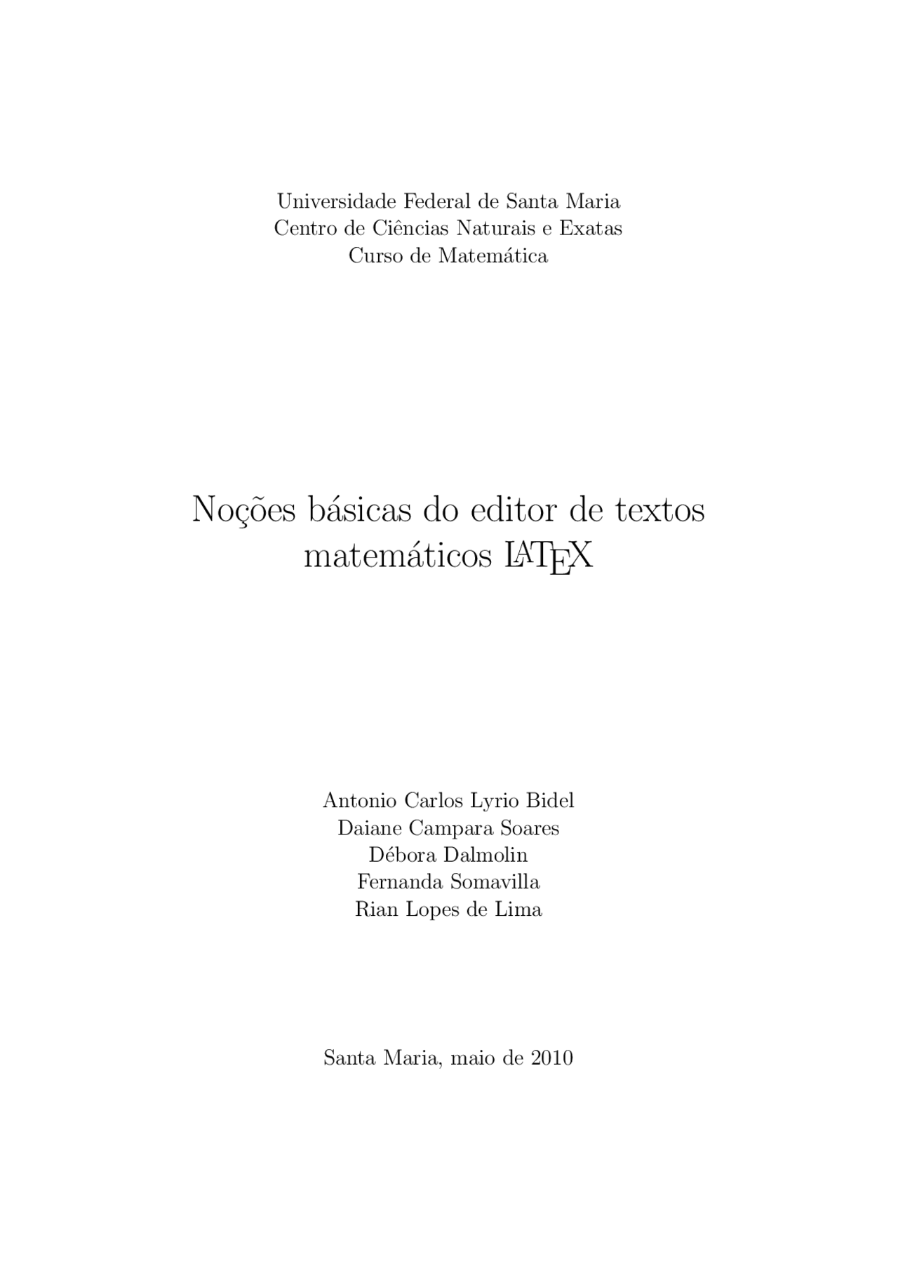 Apostila Do Latex Apostila Latex 2010 Apostila Do Latex Docsity