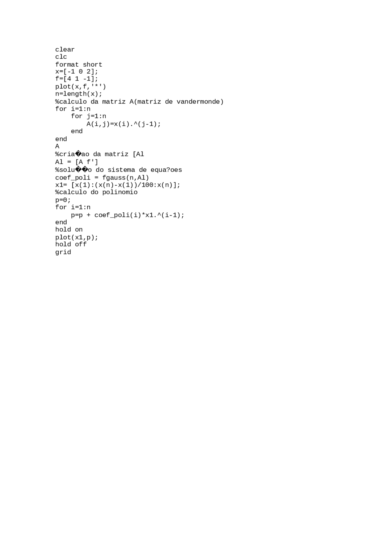 Script Interpolação Bimestre Iii Docsity