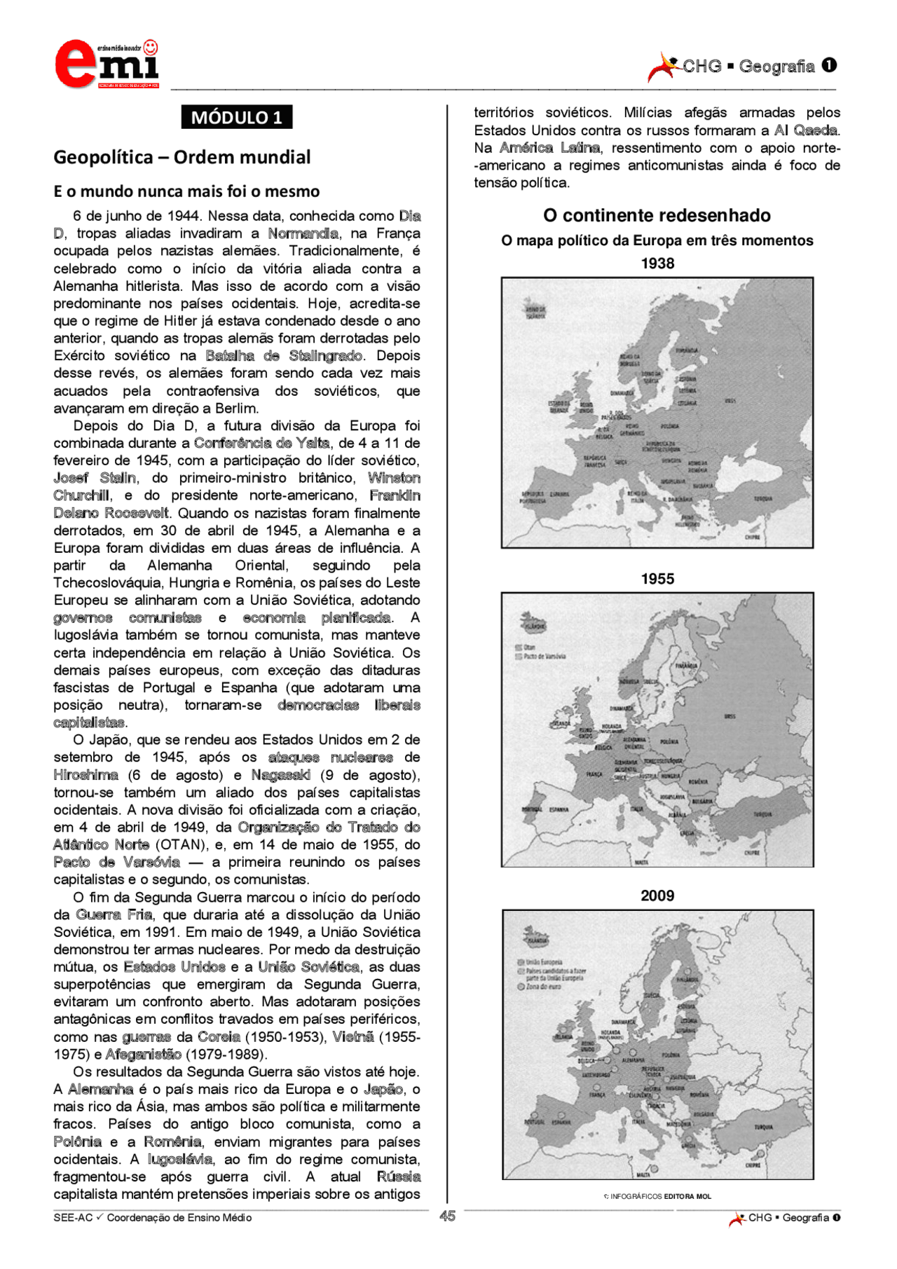 Enem 2013 - geografia 1 - Preparatório para o enem - Docsity