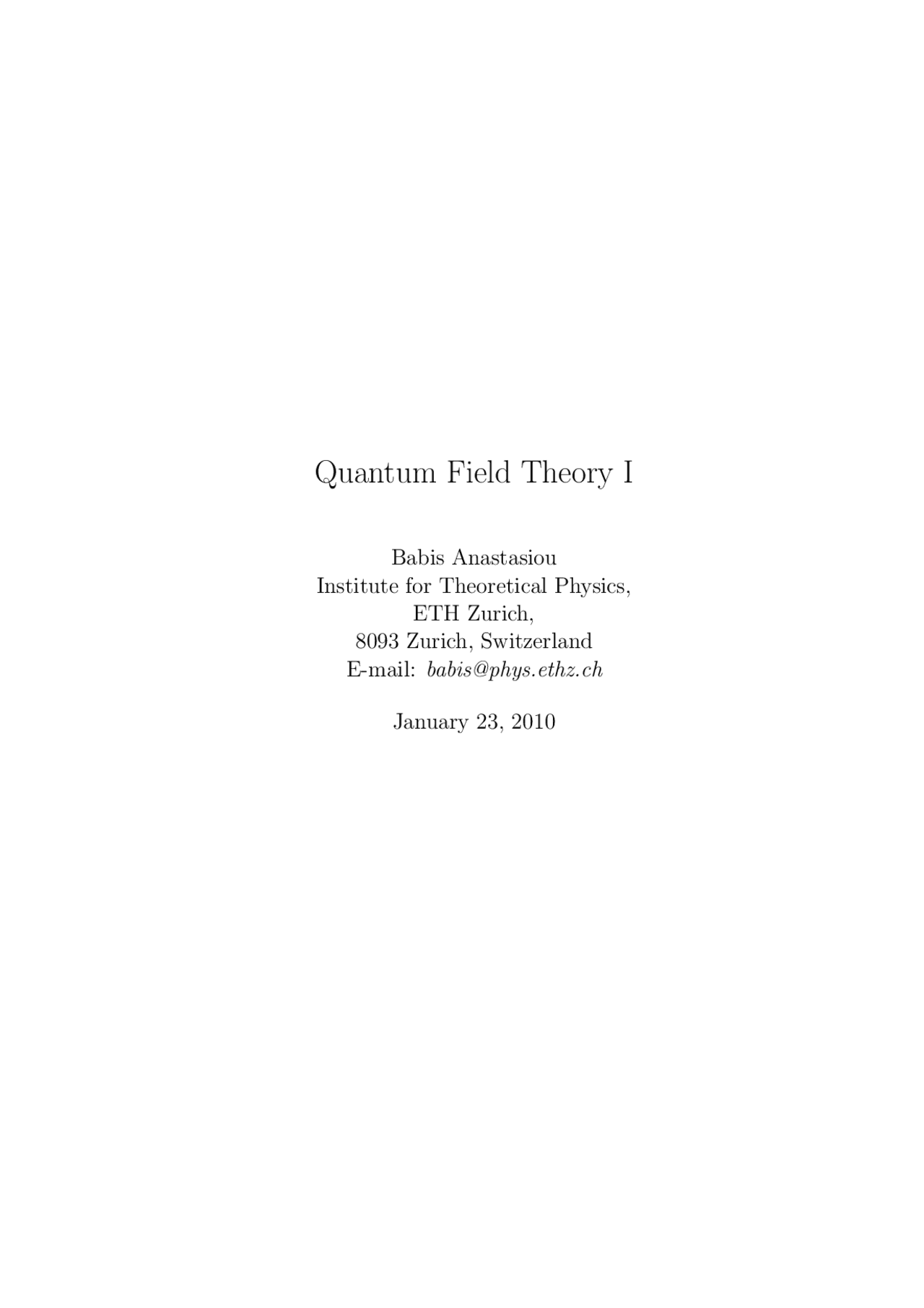 Quantum Field Theory Material Sobre Tqc Docsity