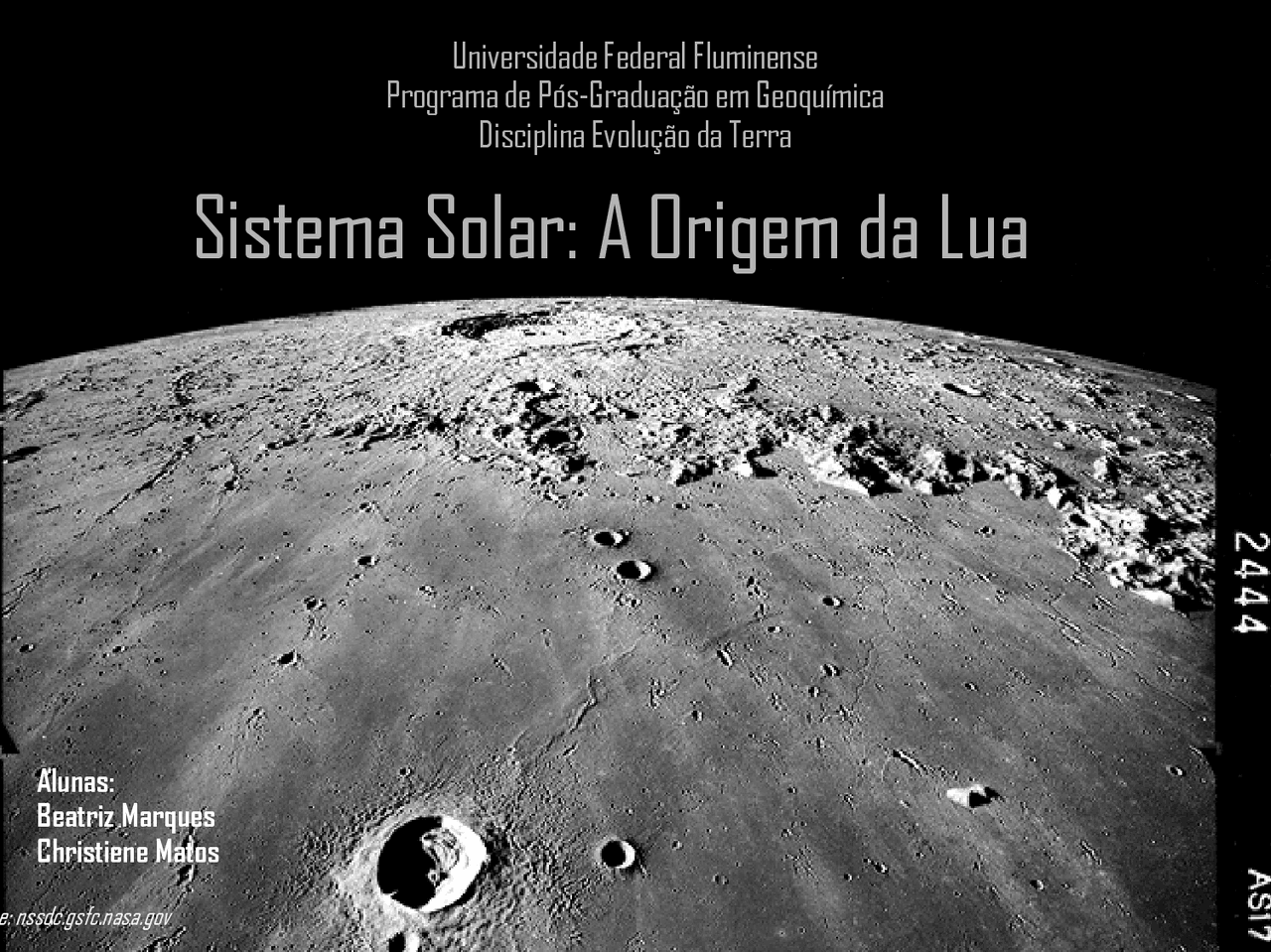 A origem da Lua - Teorias sobre a Origem da Lua - Docsity