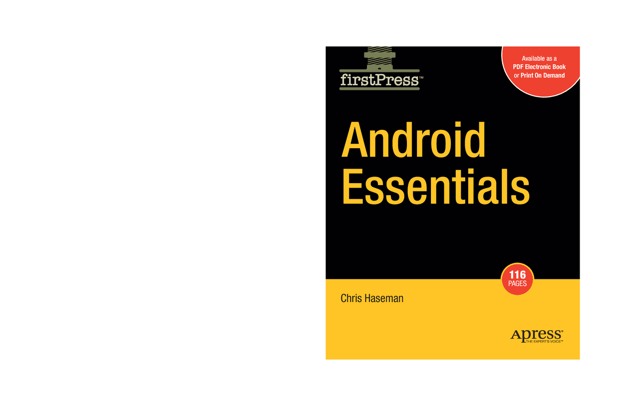 Apress Android Essentials Jul 2008 Programando Em Android Docsity