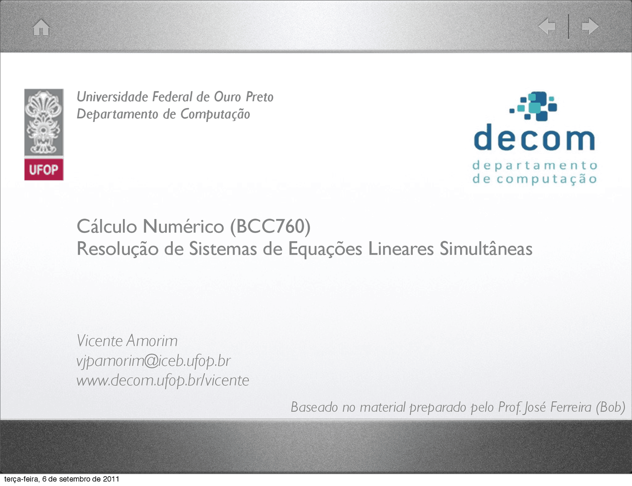 Calculo Numerico Cn Eq Lineares Simultaneas Metodos Interativos