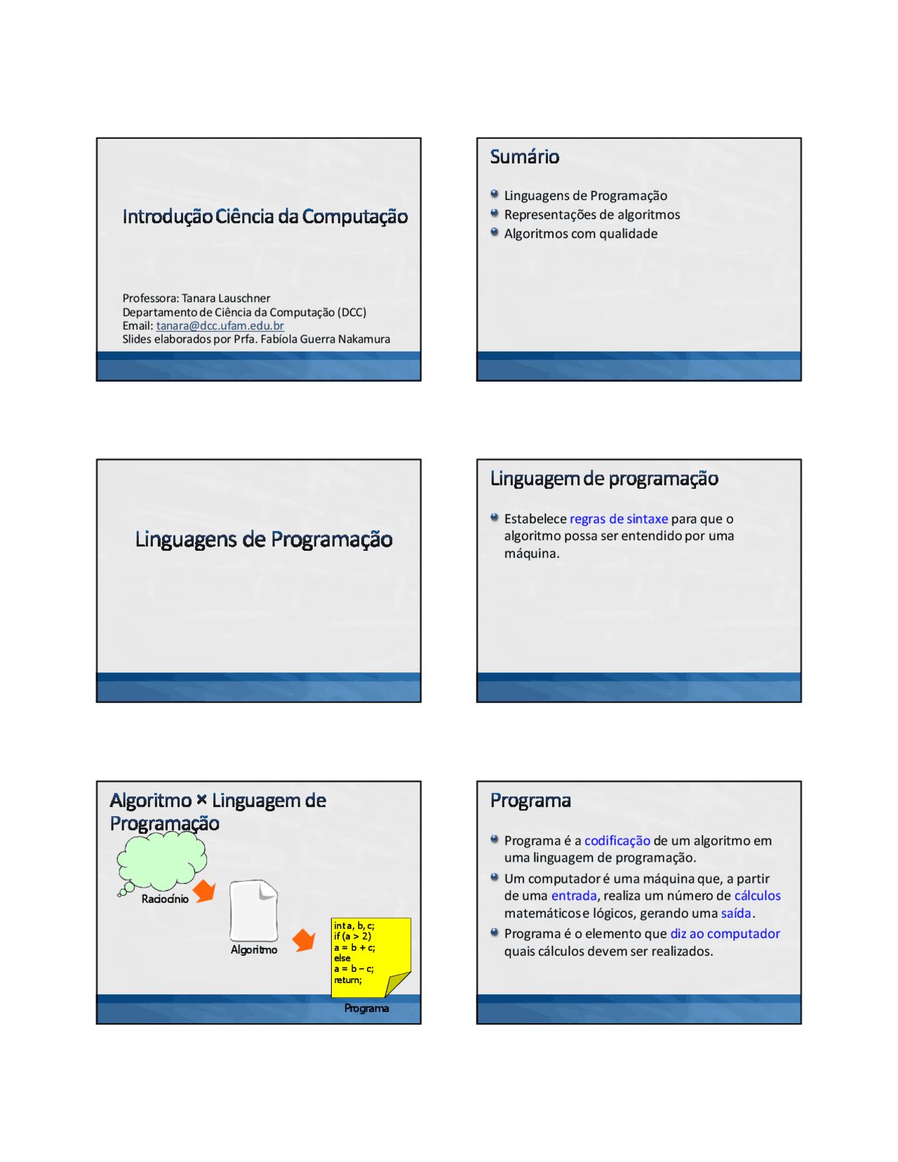 ICC Aula 04 Algoritmos - Ciencia da computação - Docsity