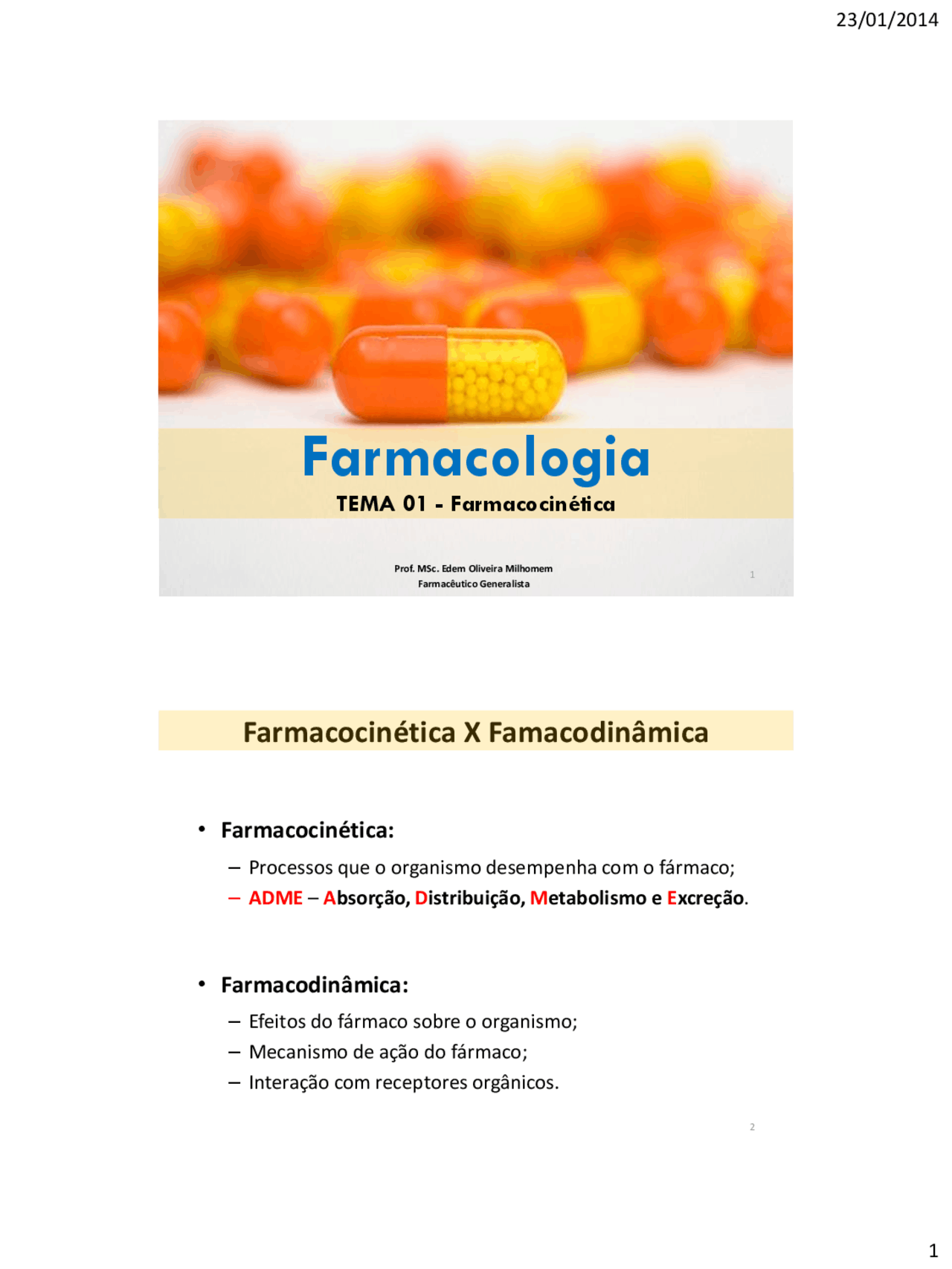 02 Farmacocinética Aula 02 Farmacocinética Docsity