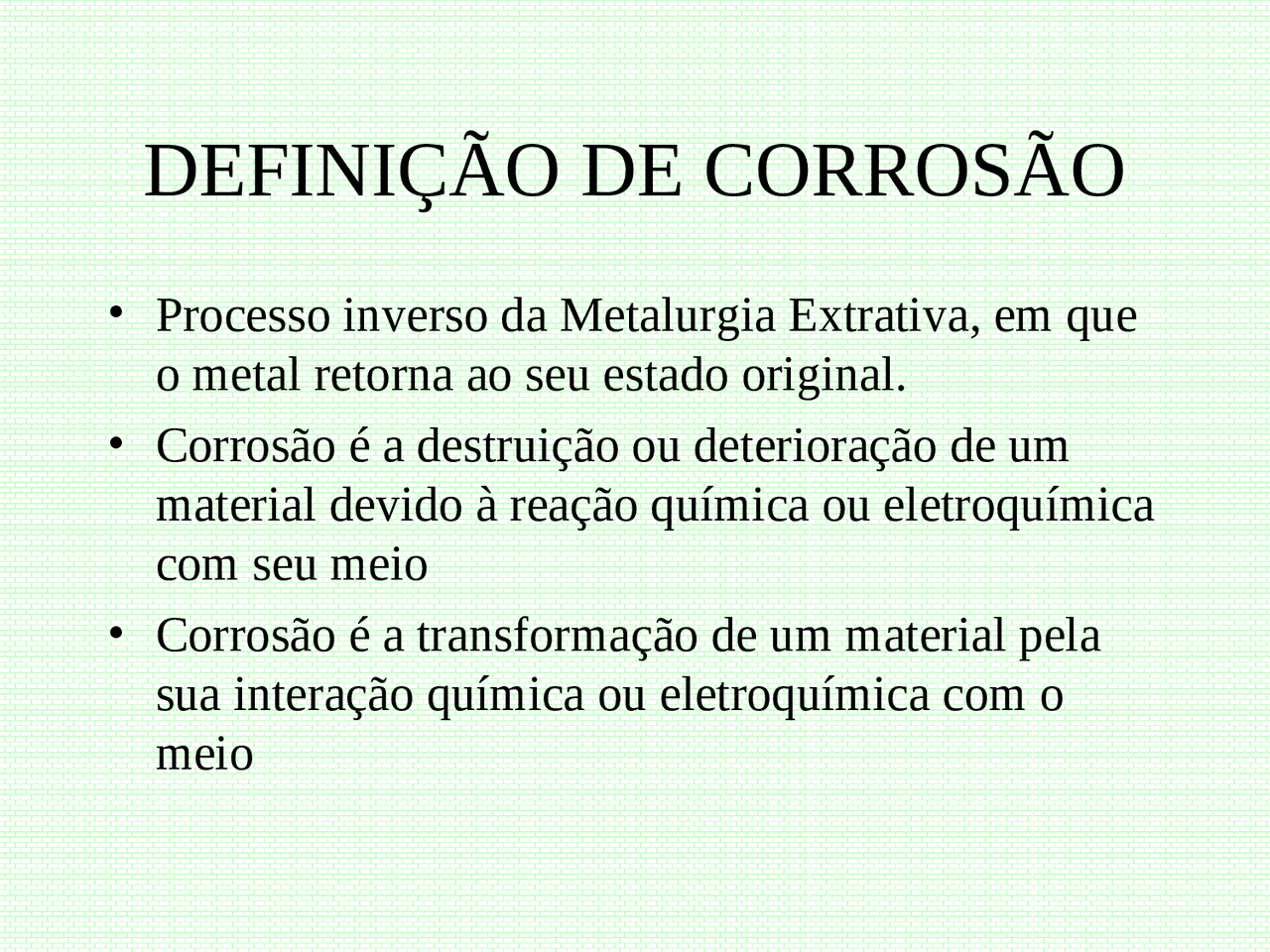 Definição De Corrosão Definição De Corrosão Docsity