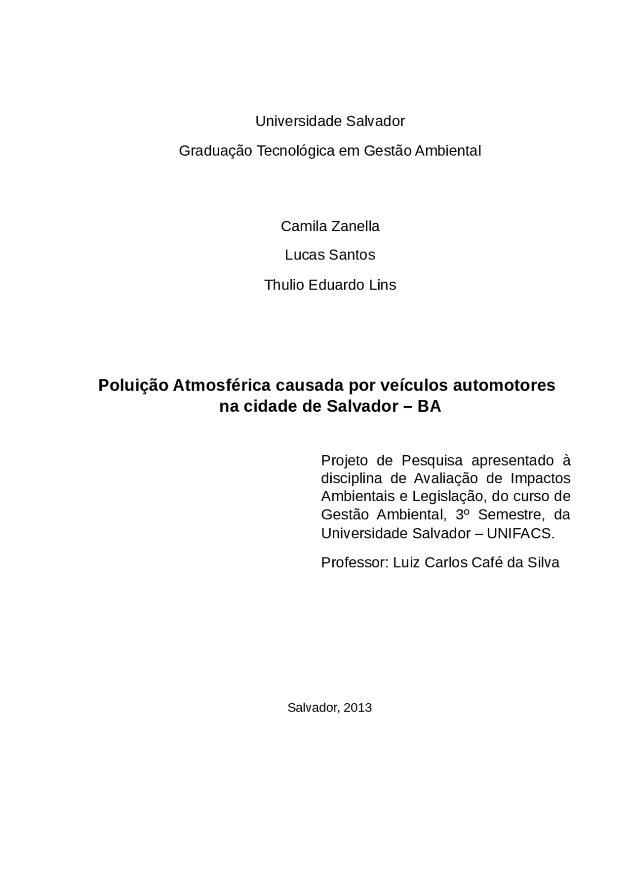 Poluição atmosferia - 2. folha de rosto - poluição atsmosferica ...