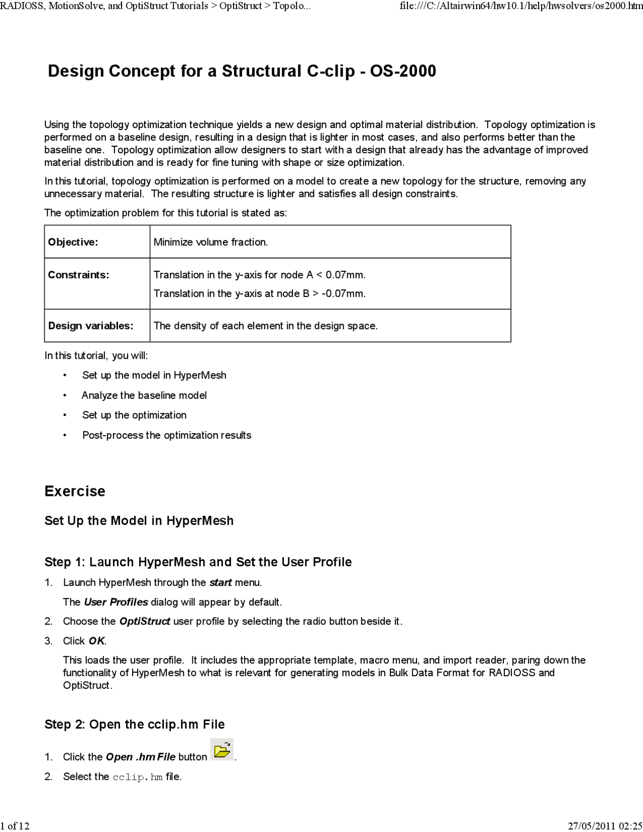 Printed...Edition - optistruct-01-design concept for a structural c ...