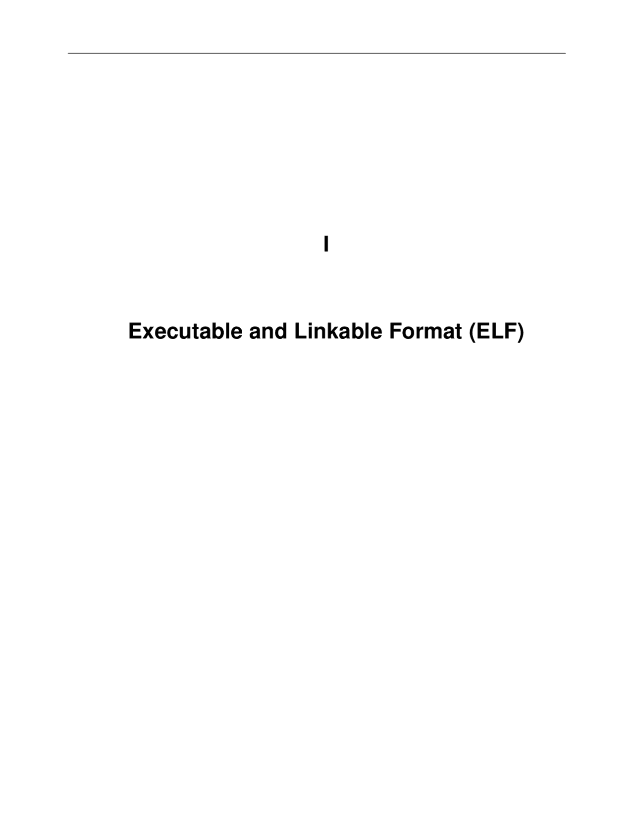 ELF Format - Executable and Linkable Format (ELF) - Docsity