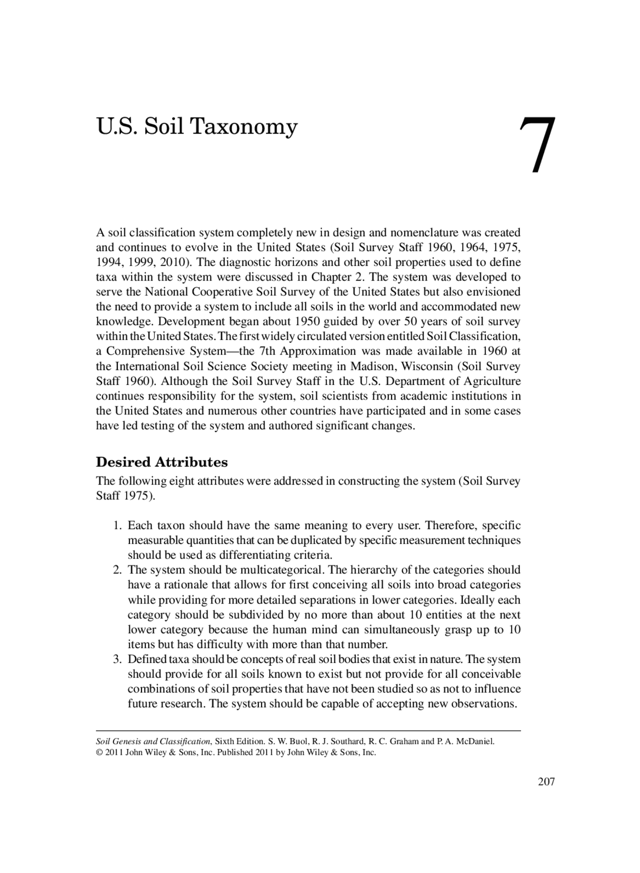 Ch 7 - U.S. Soil Taxonomy - Soil Genesis and Classification - Docsity