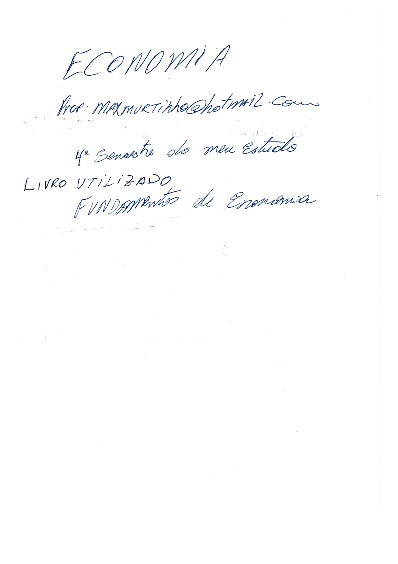Economia Ene Materia Do Semestre Docsity