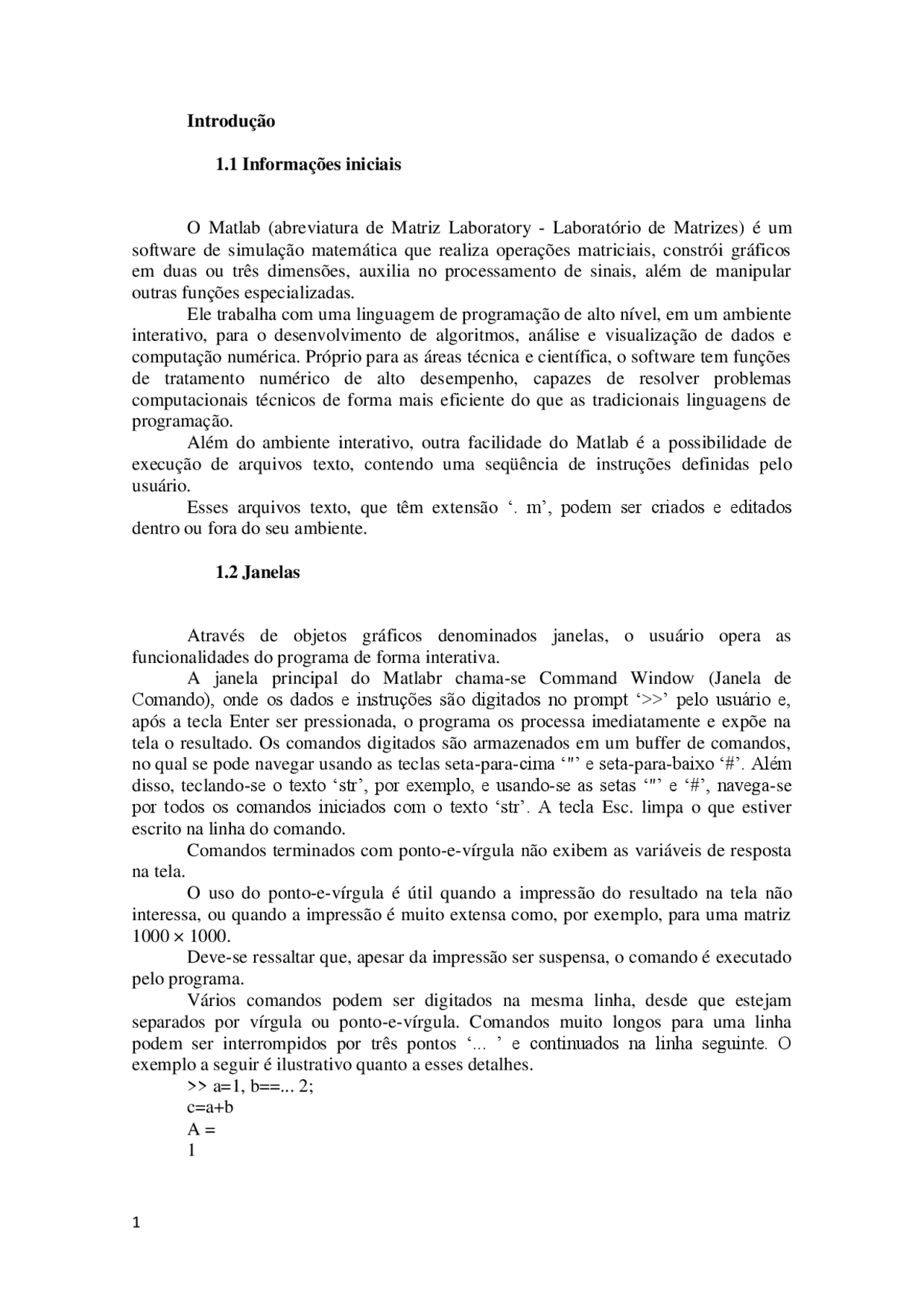 Apostila De Matlab Apostila De Matlab Docsity