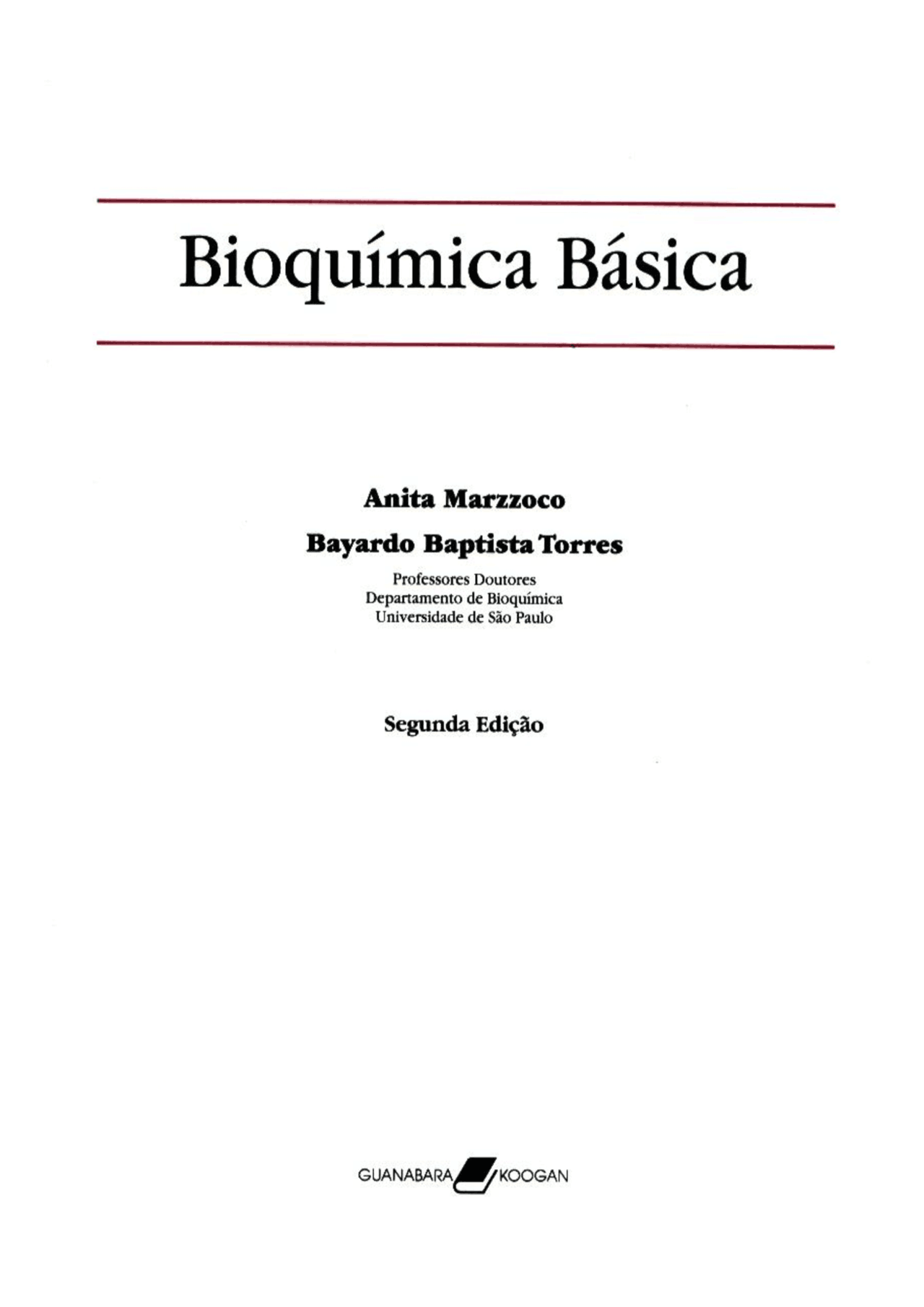 Bioquímica Básica - Livro Bioquimica - Docsity