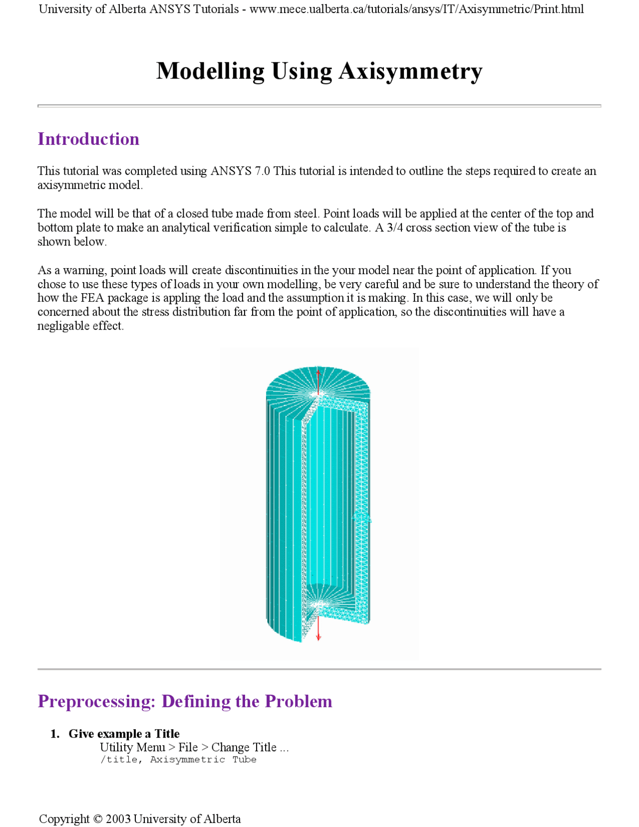 Ansys Tutorials 11axis Symmetric Ansys Tutorials Docsity