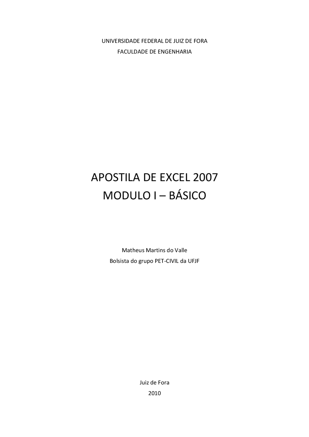 Curso Excel 2007 Curso Excel 2007 Docsity
