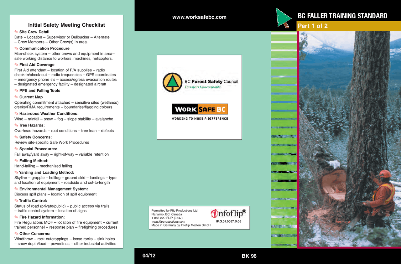 BC Forest Safety Council – WorkSafe BC - Seguro de queda: Princípios de ...