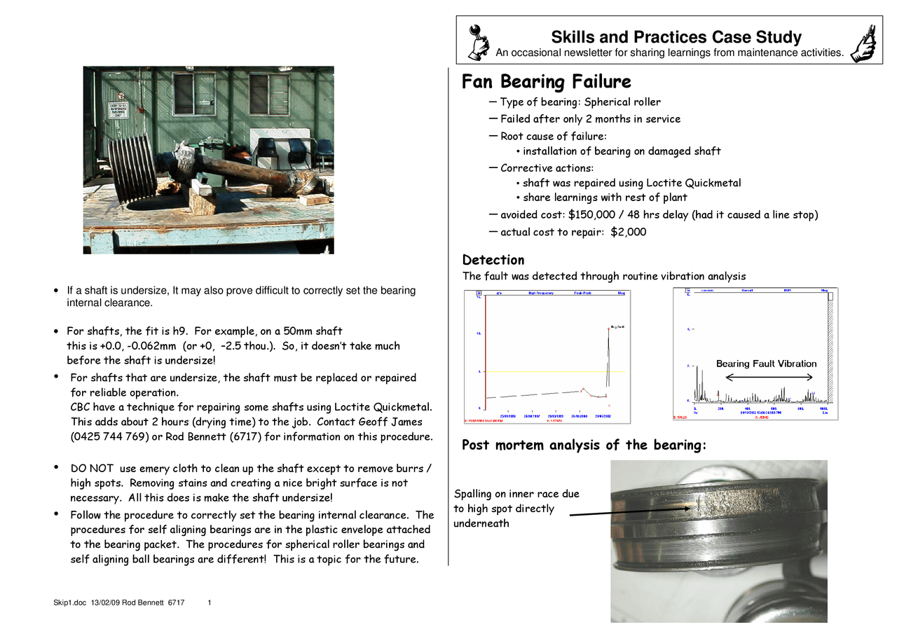 Revisao 1 - fan bearing failure - Revisão de Literatura para TCC - Docsity