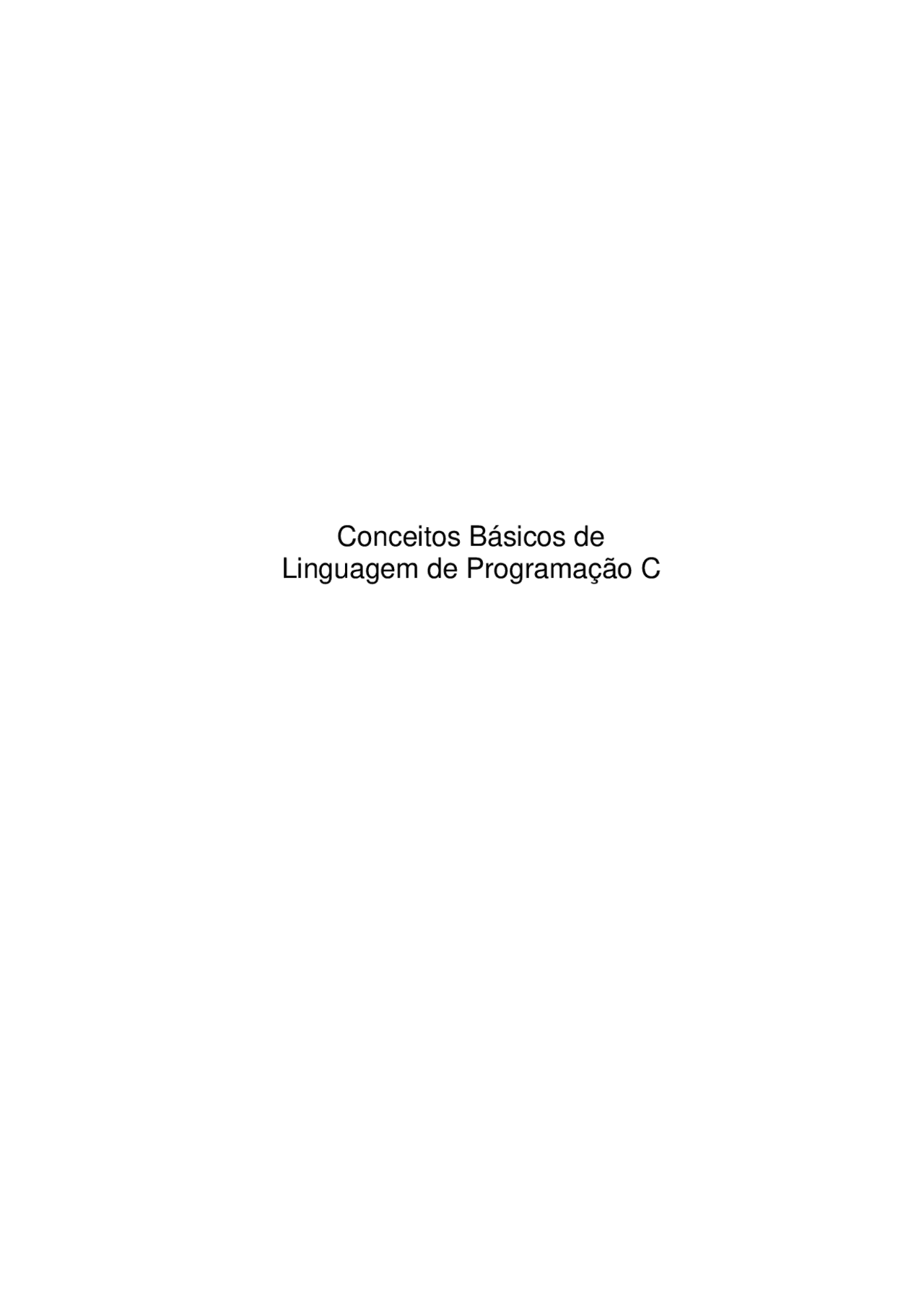 Apostila De Linguagem C Linguagem De Progrmação C Docsity