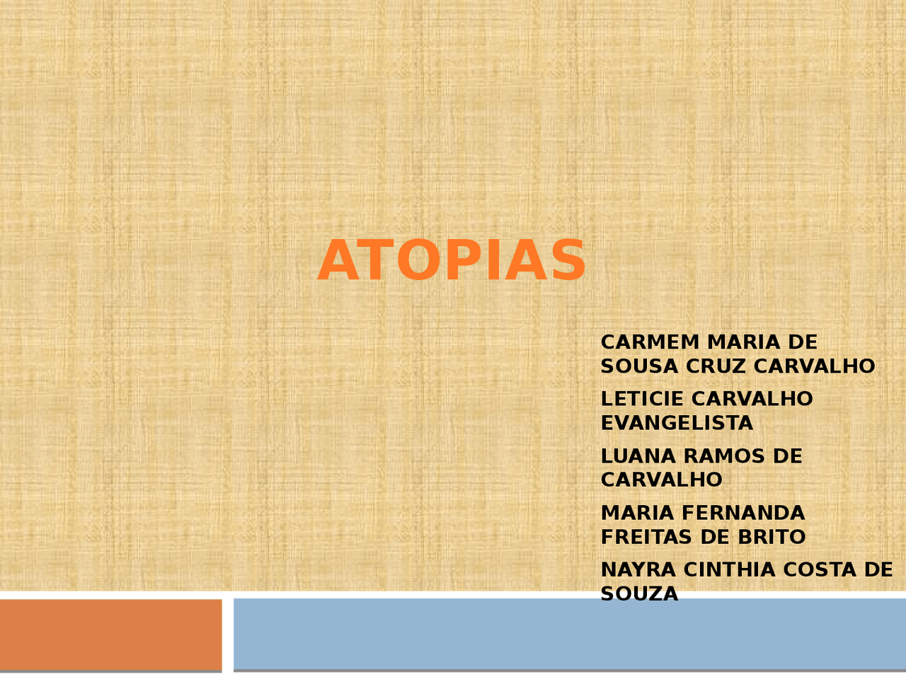 Atopias - ppt - ATOPIAS: Rinite alérgica, Asma brônquica, Dermatite ...