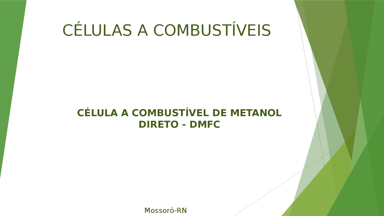 Células a combustível - Células a combustível - Docsity