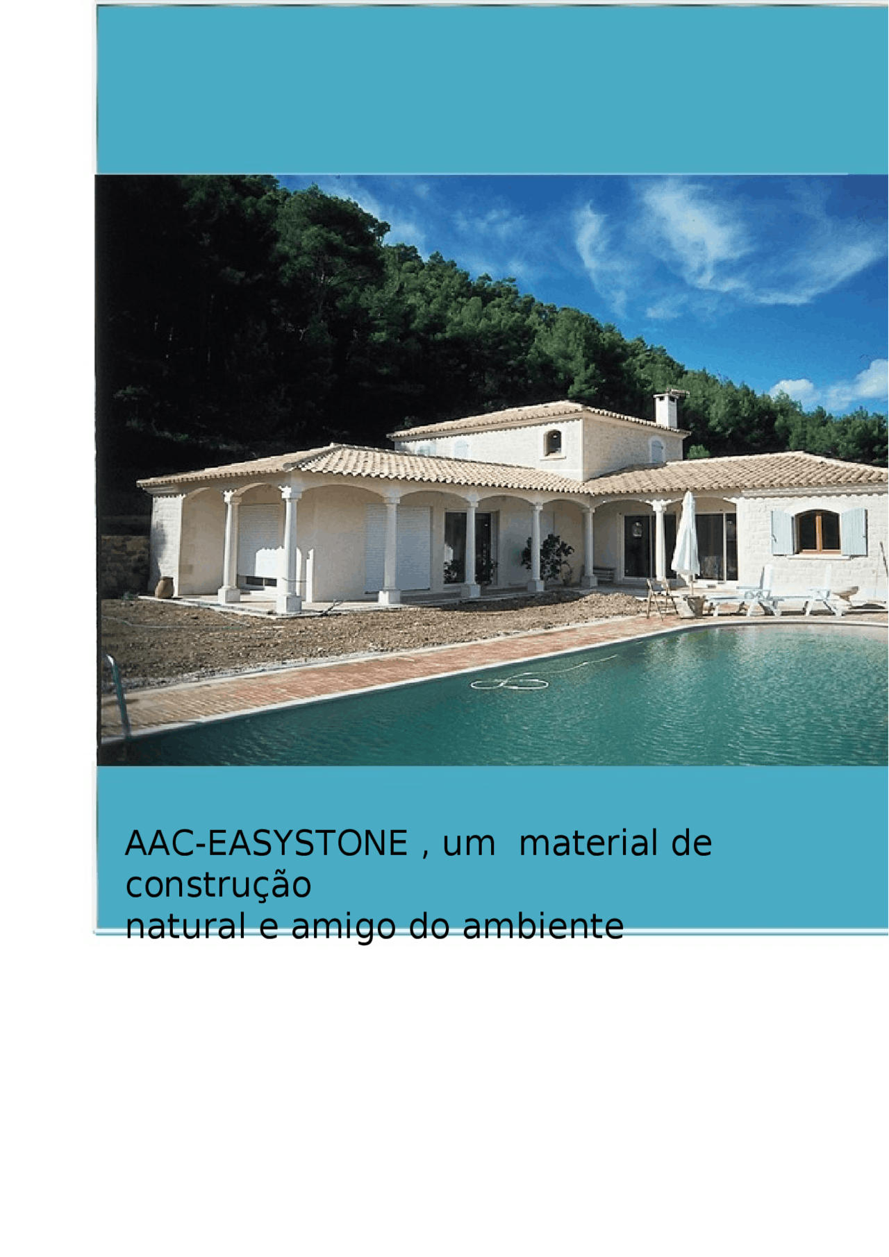 AAC house Portuguese - Casas de AAc baixo custo - Docsity