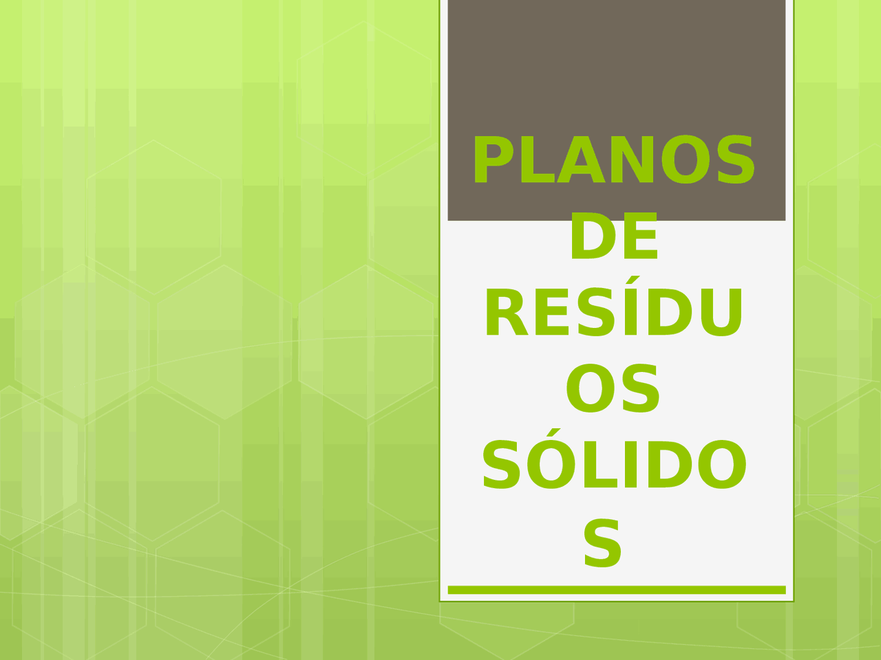 Planos De Resíduos Sólidos Resíduos Sólidos Docsity