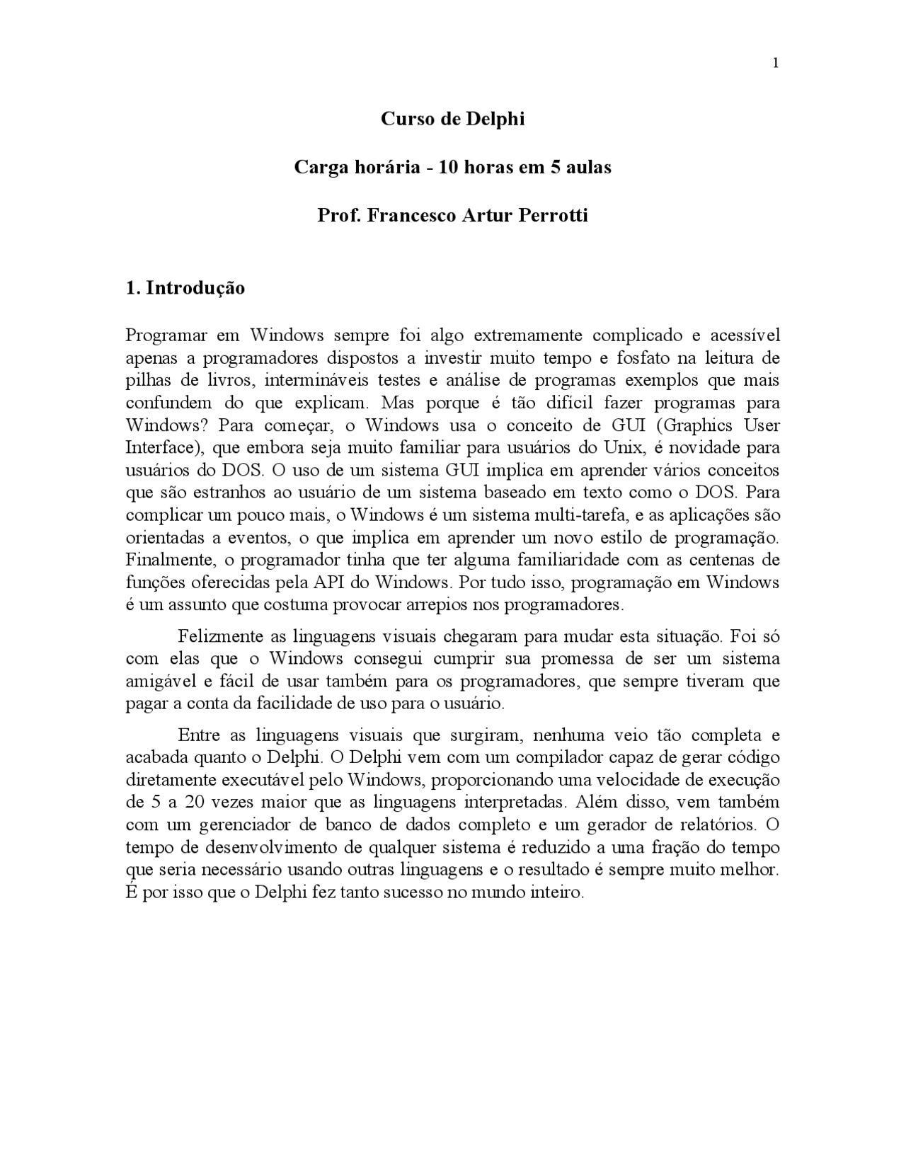 Curso De Delphi Curso Delphi 7 Docsity