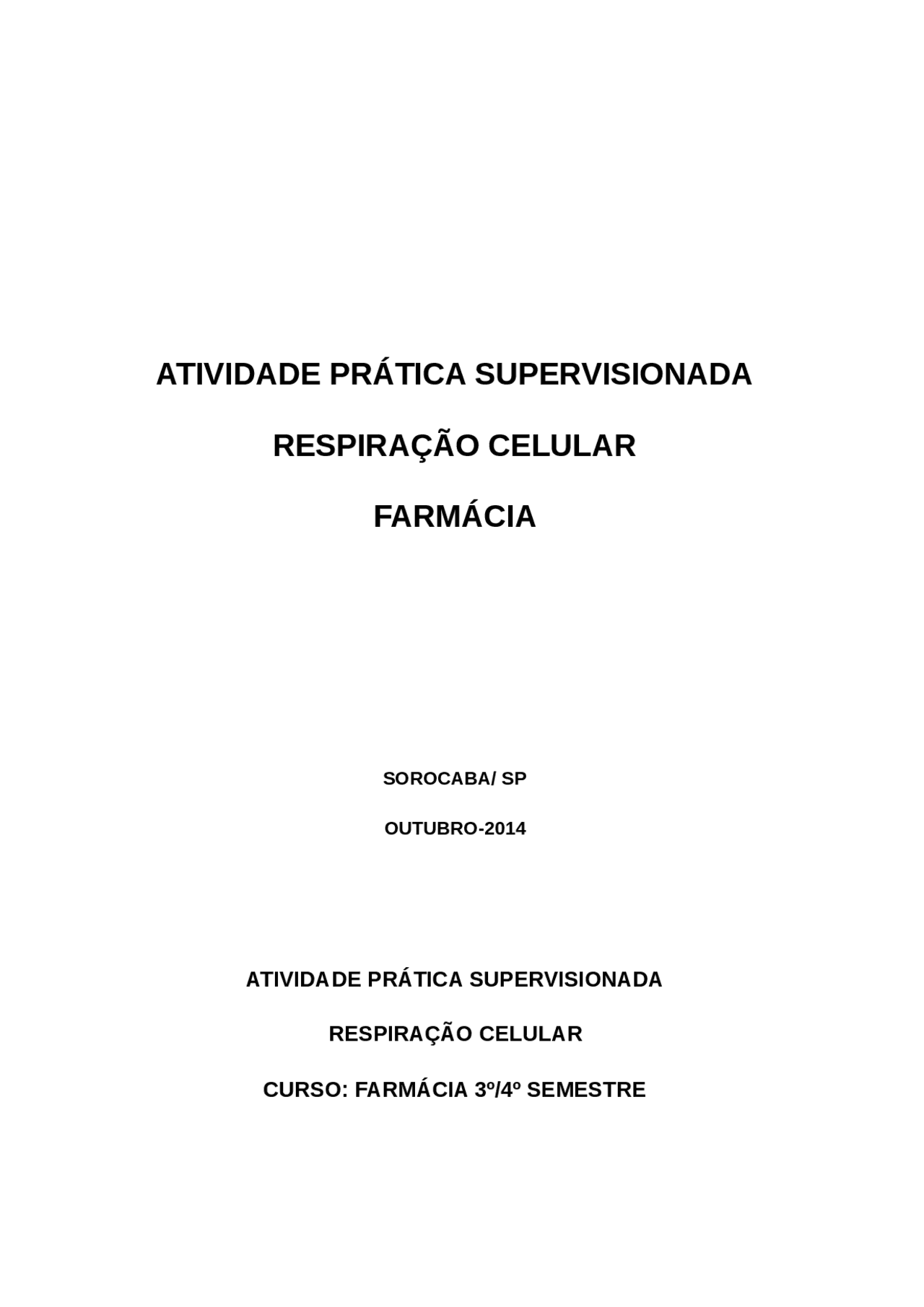Respiração Celular 1 Artigo Respiração Celular Docsity