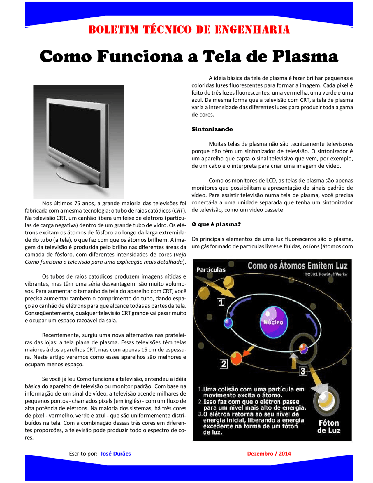 TV de Plasma - Funcionamento da TV plasma - Docsity