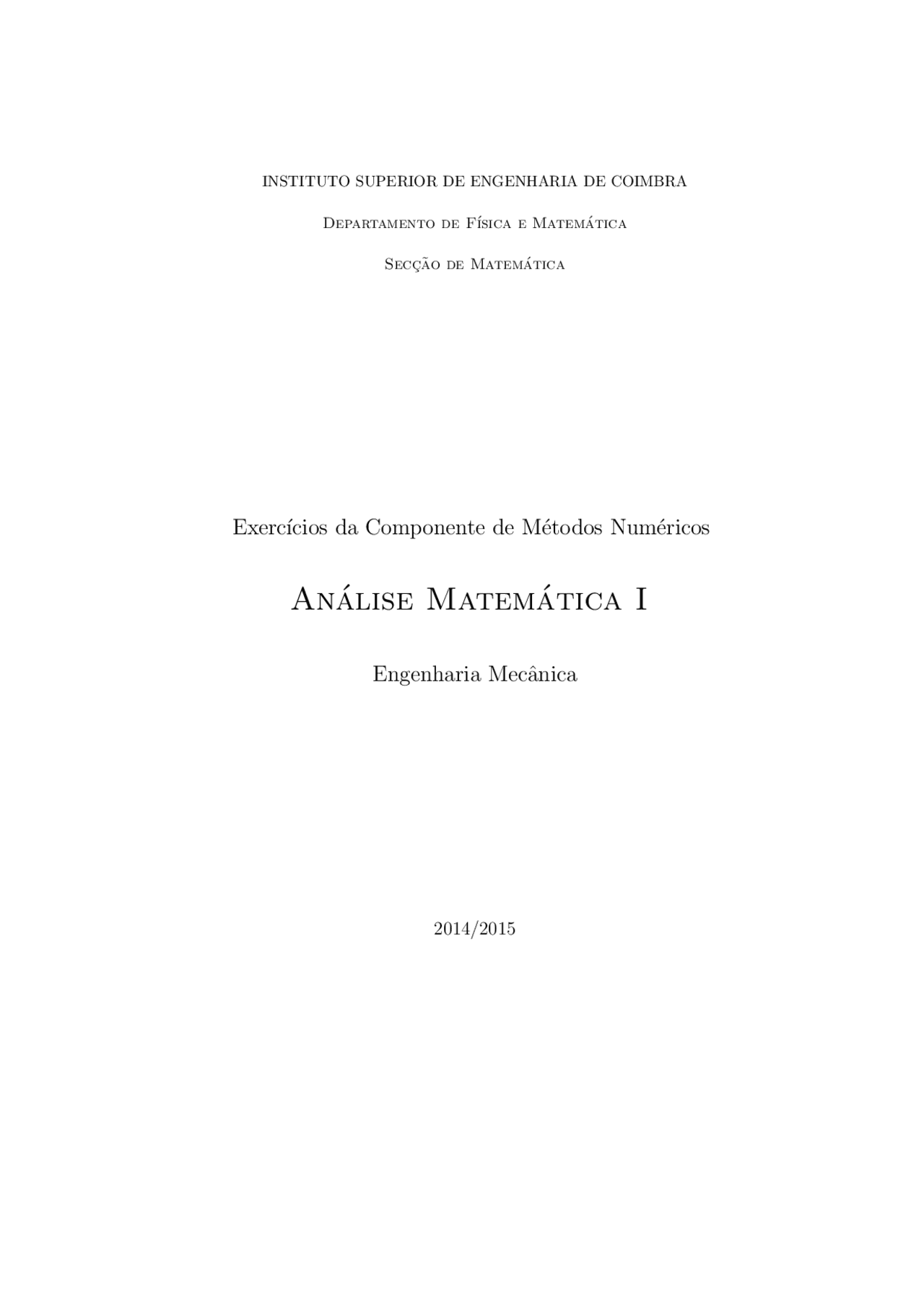 Exercicios Métodos Numéricos Exercicios Métodos Numéricos Docsity