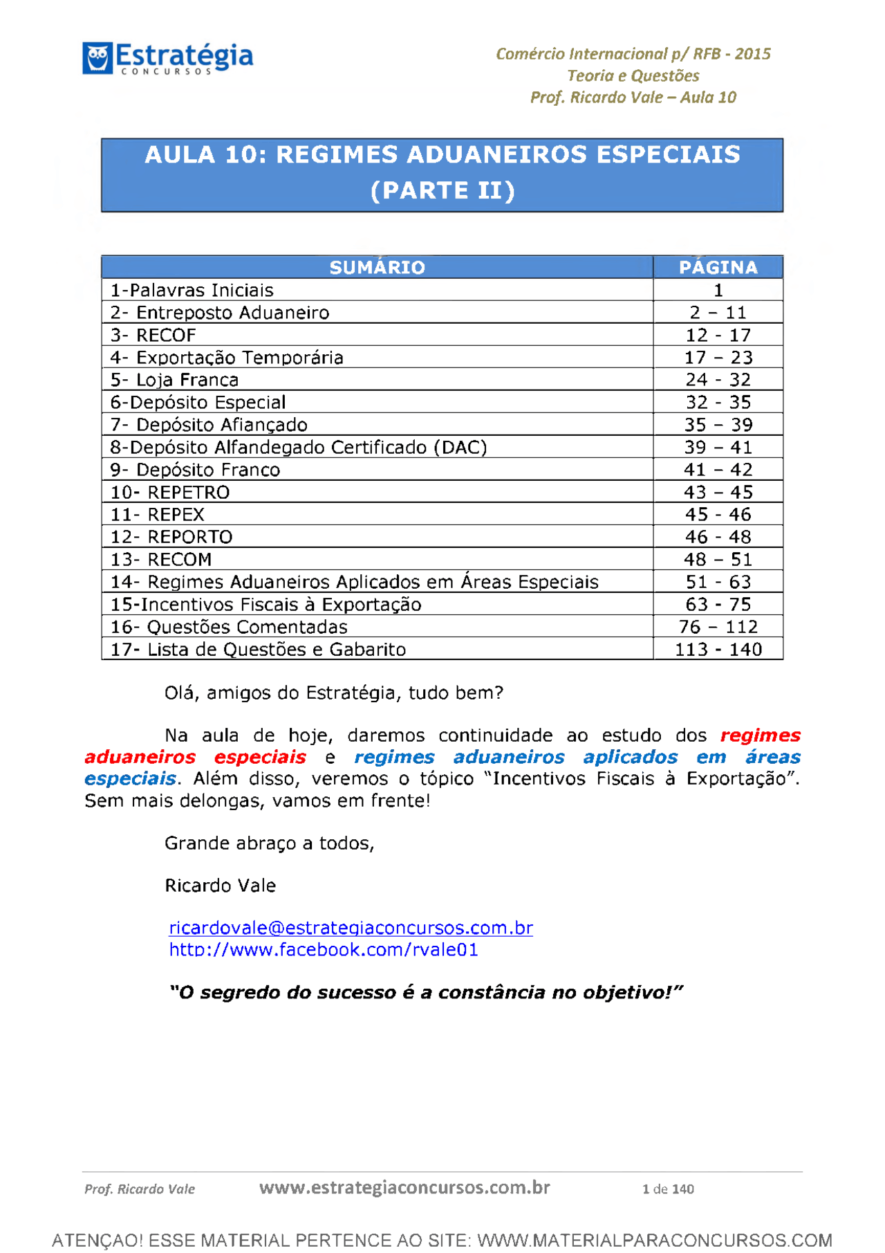 Aula 10 Comércio Internacional Aula 10 Comércio Internacional Docsity
