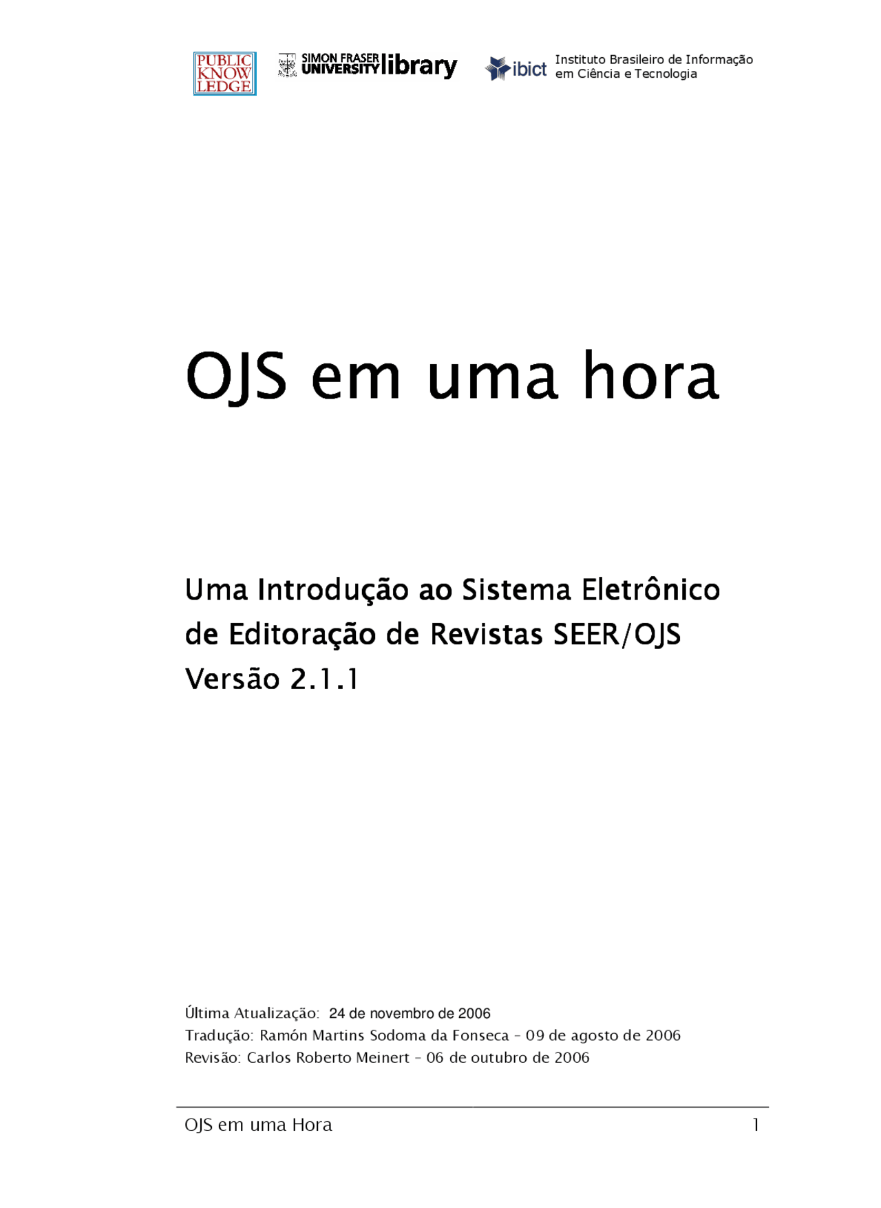 Manual OJS - SEER em uma hora - Uma Introdução ao Sistema Eletrônico de ...