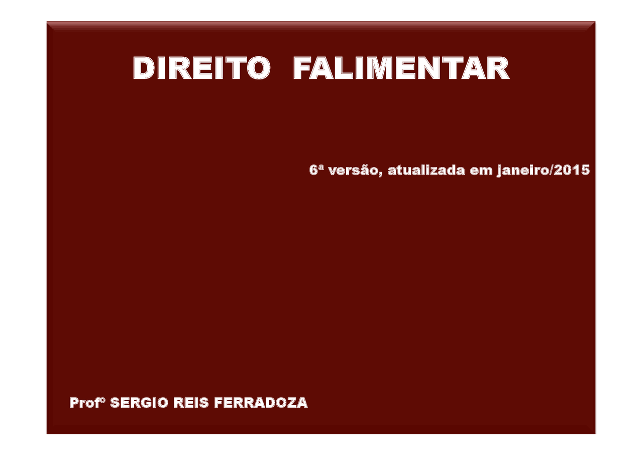 Falimentar 2015 Módulo 1 Corrigido Falimentar 2015 MÓdulo 1