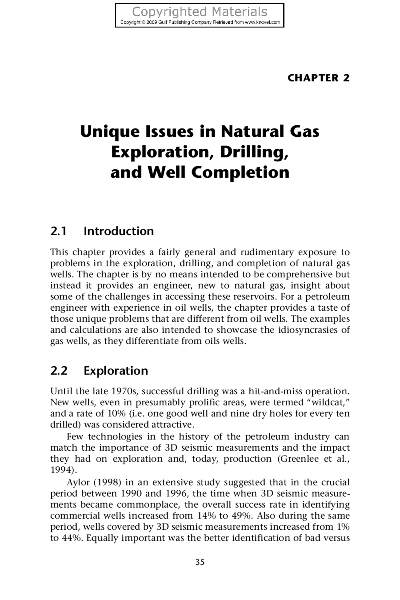 Advanced Natural Gas Engineering - 62388 02 - engenharia química | Docsity