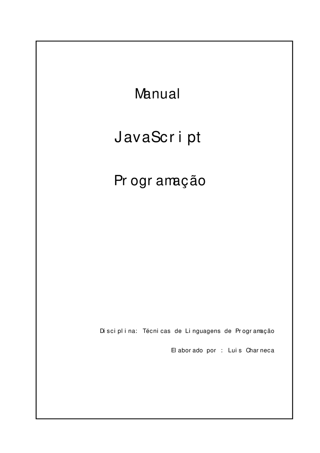 Javascript Manual Javascript Manual Docsity