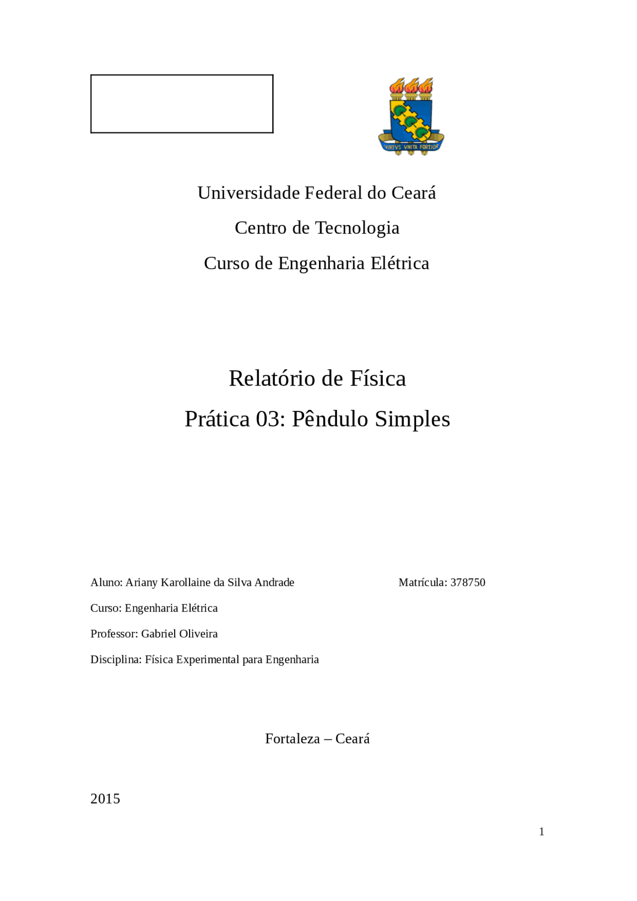 Pêndulo Simples-Física experimental- Prática 03 - Deve ser notado que há alguns erros | Docsity