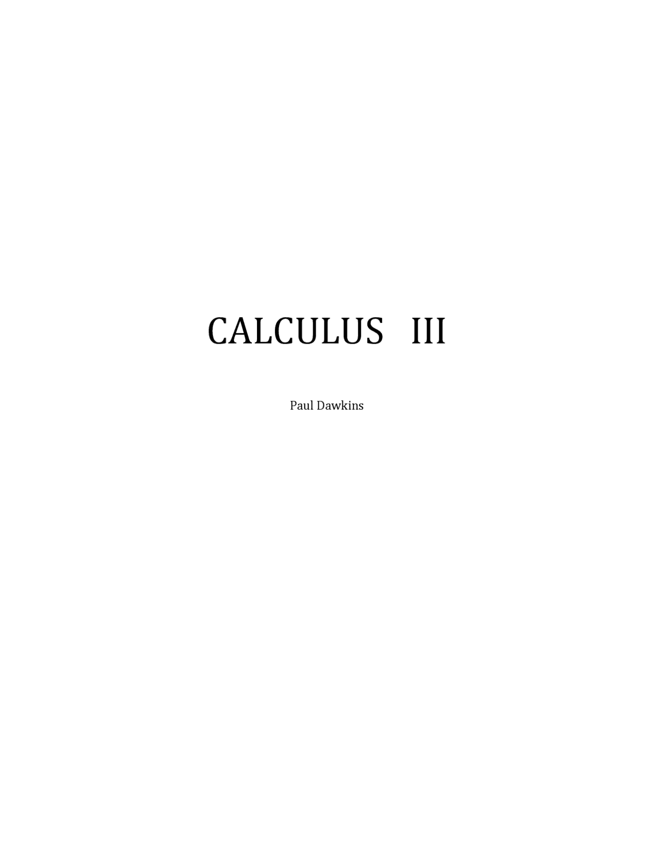 CALCULUS III Paul Dawkins - CALCULUS 3 Paul Dawkins - Docsity